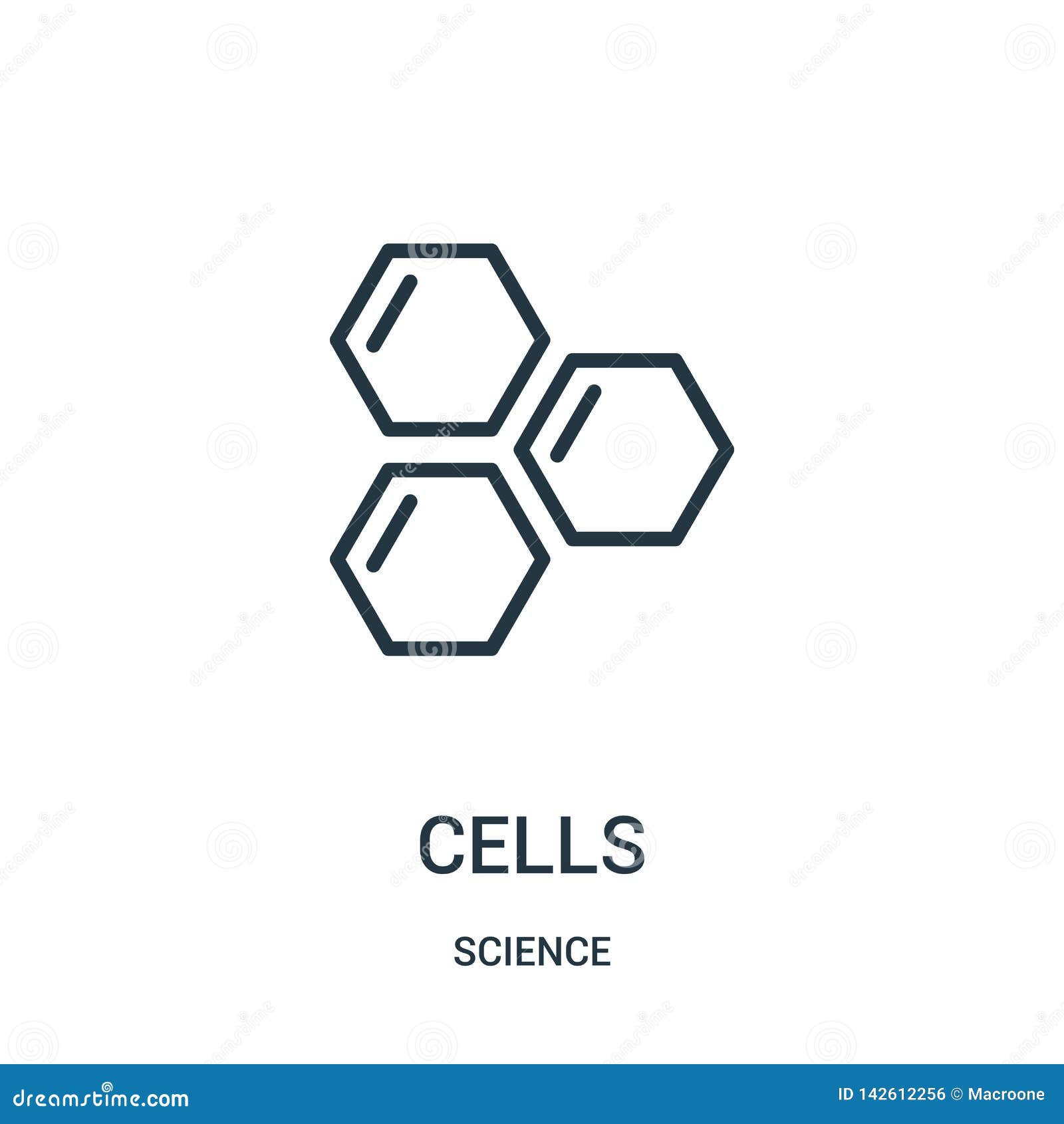 Cells Icon Vector from Science Collection. Thin Line Cells Outline Icon ...