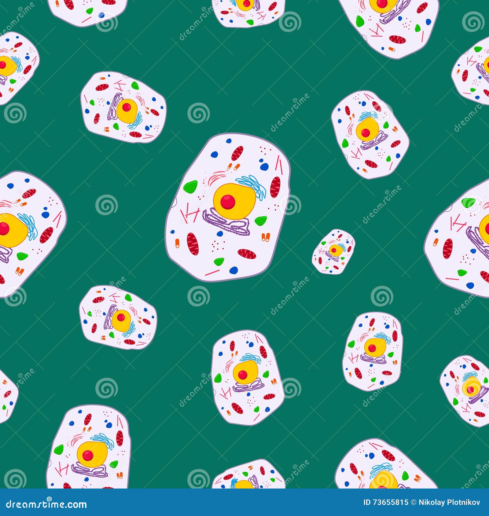 Cells Pattern Under Microscope Seamless Vector. Stock Vector ...
