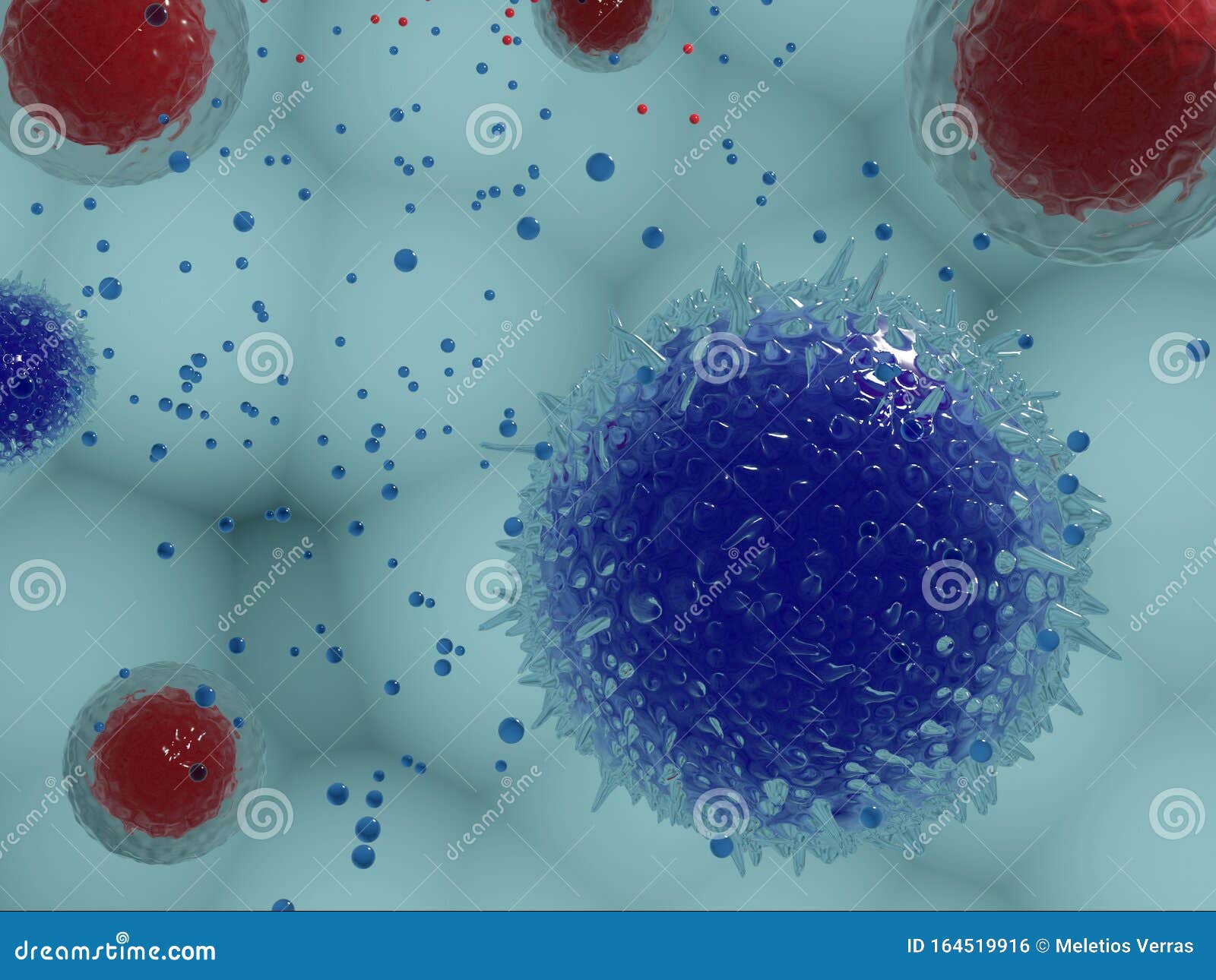 Cells releasing exosomes stock illustration. Illustration of biomedical ...