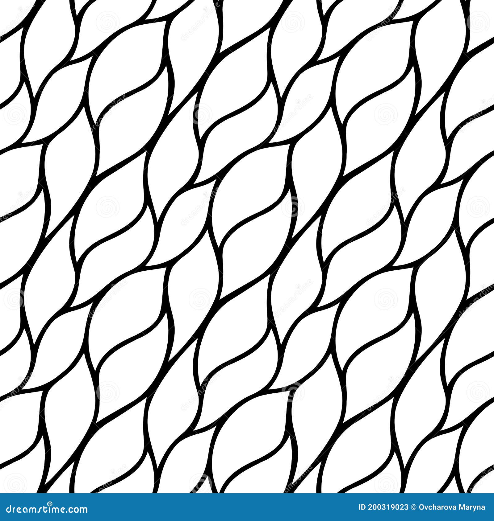 Cells Seamless Pattern. Hand Drawn Pattern. Black and White Abstract ...