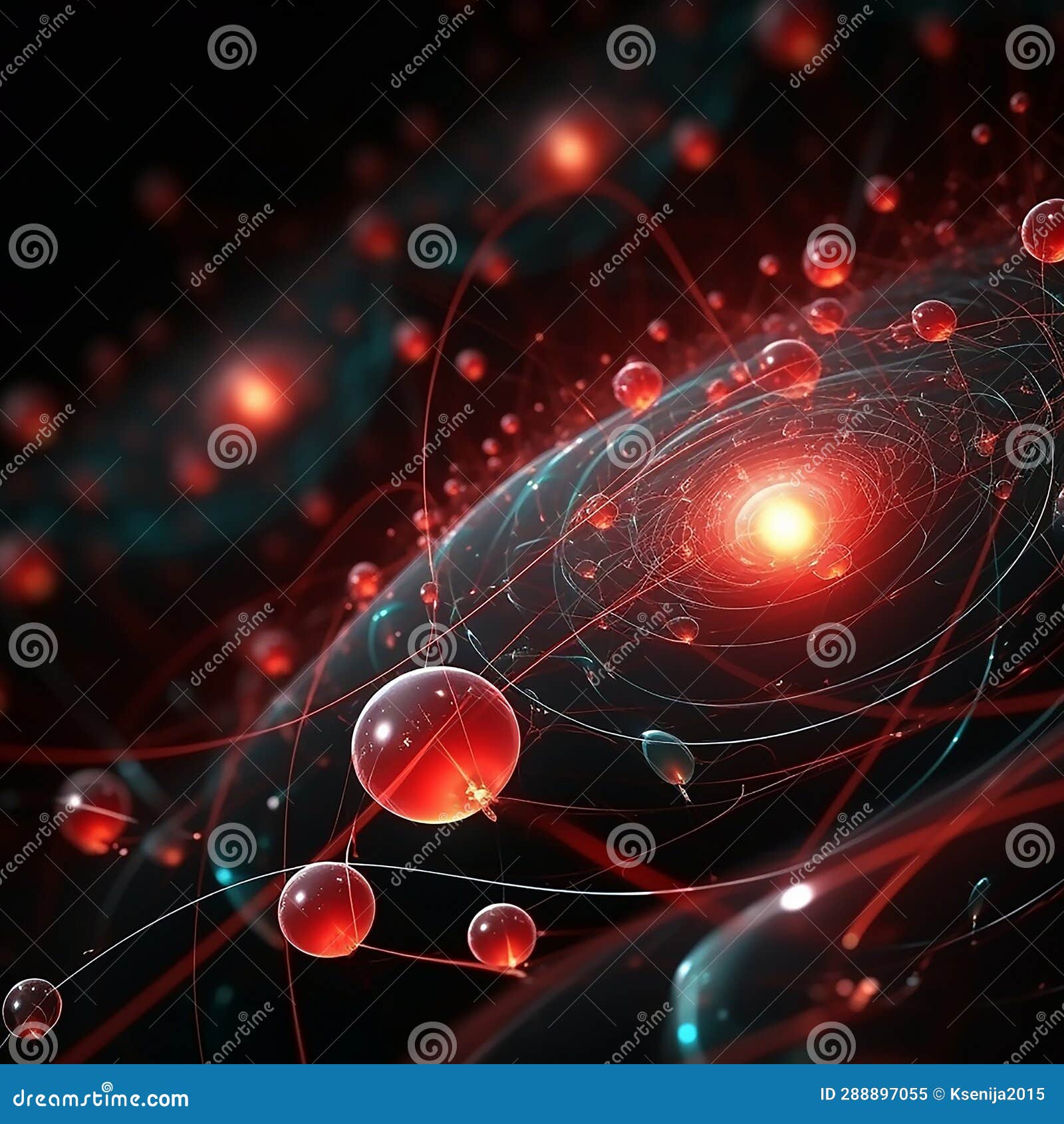 Cells Under a Microscope. Biological Concept. Molecules, Close Up Stock ...