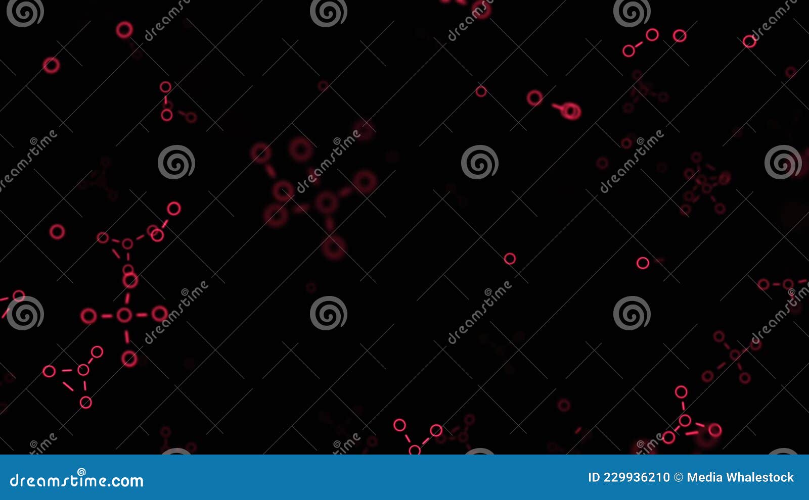 Cells Under Microscope on Black Background. Animation. Simple Animation ...