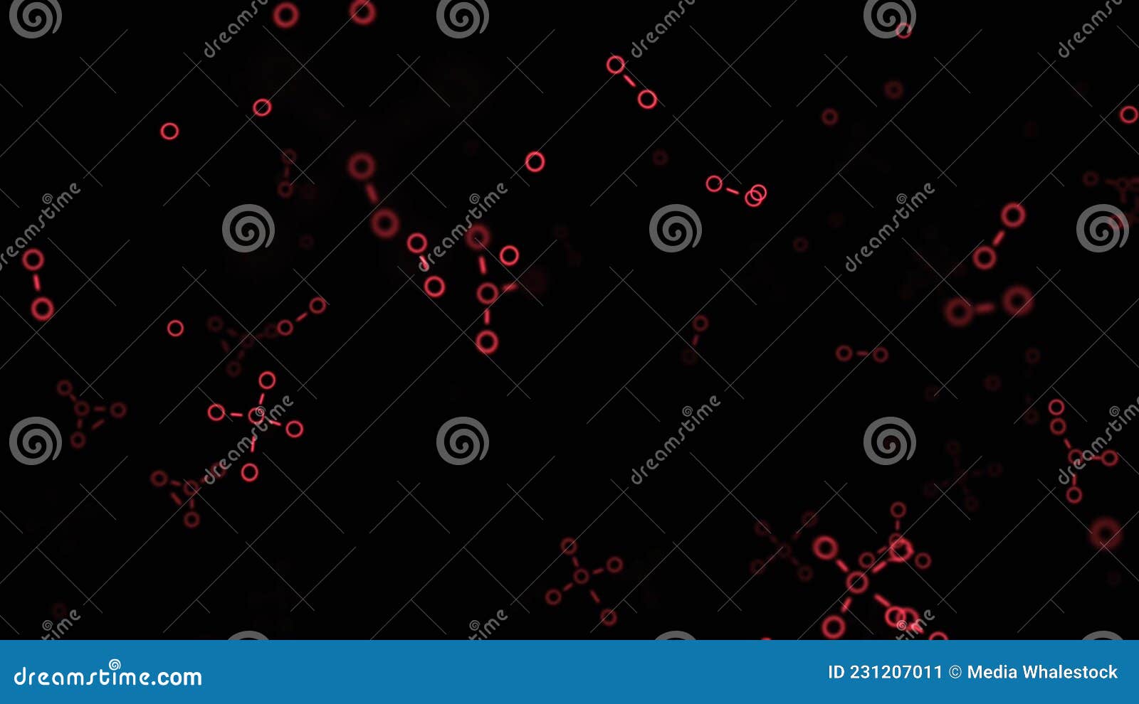 Cells Under Microscope on Black Background. Animation. Simple Animation ...