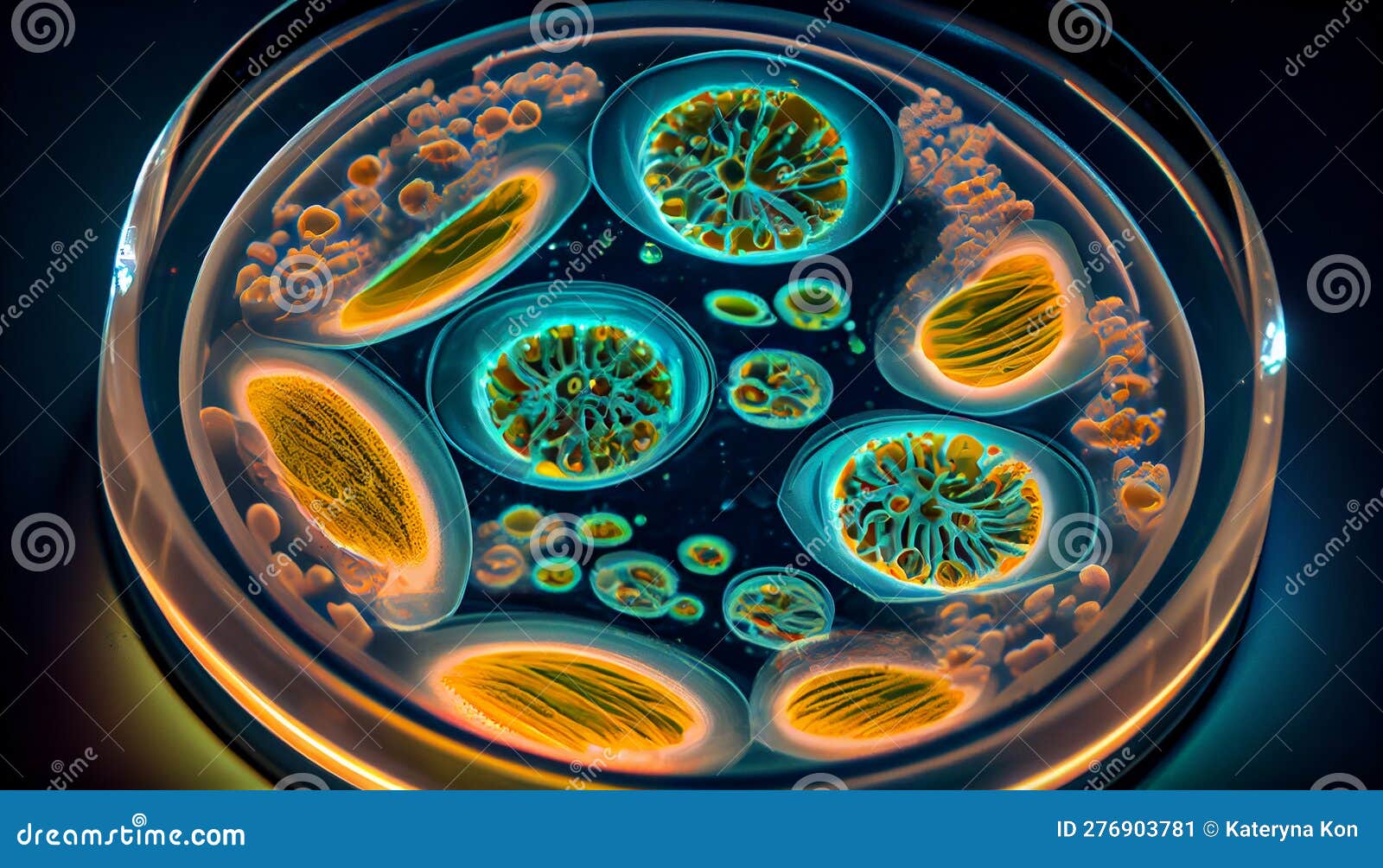 Cells Under Microscope, Generatie Ai Illustration Stock Illustration ...
