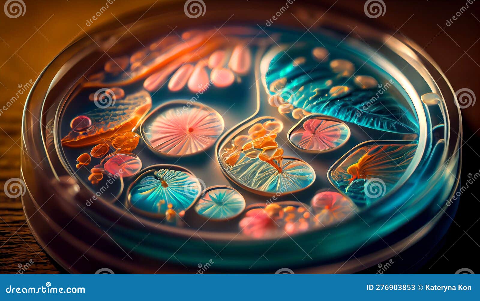 Cells Under Microscope, Generatie Ai Illustration Stock Image - Image ...