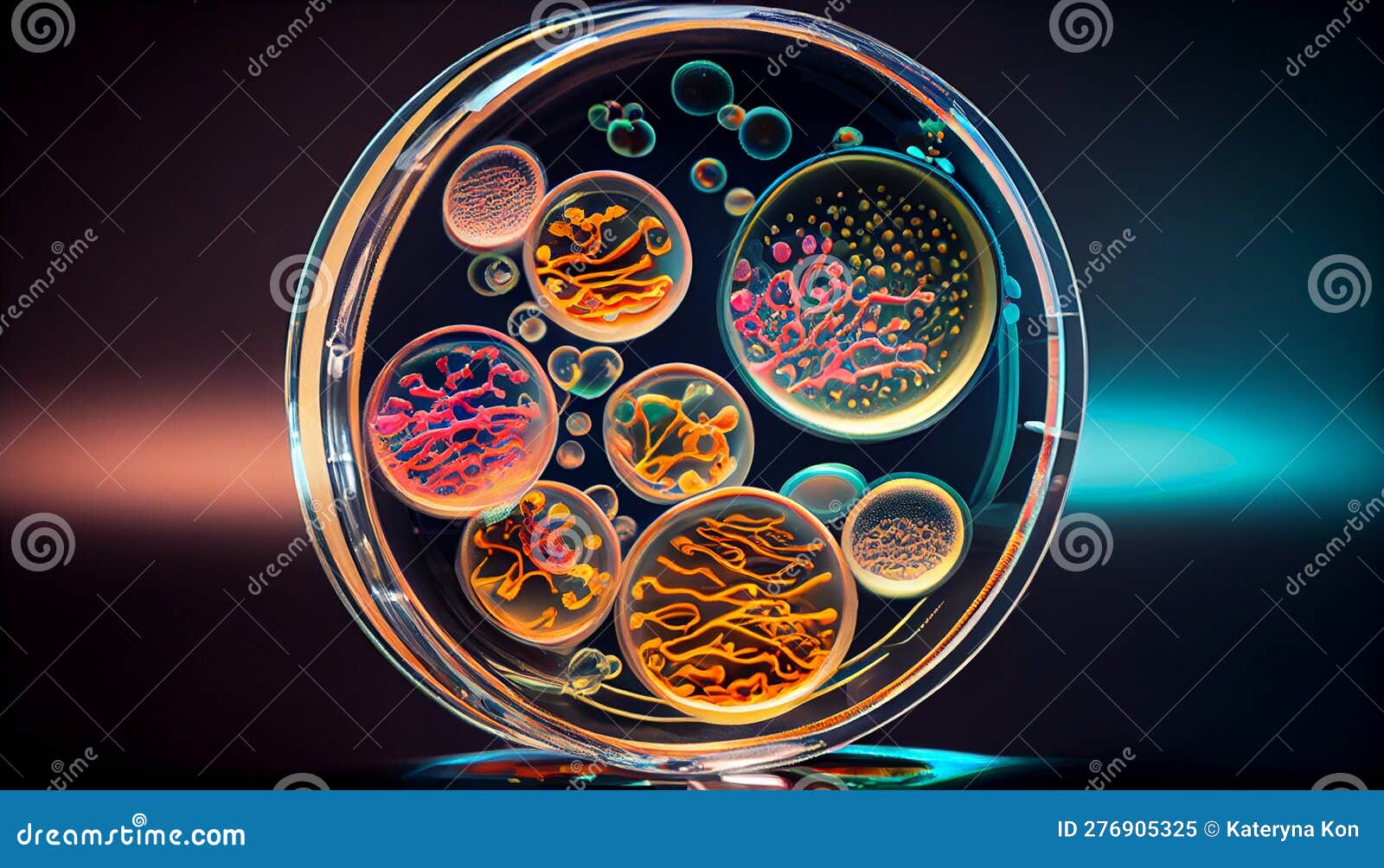 Cells Under Microscope, Generatie Ai Illustration Stock Illustration ...