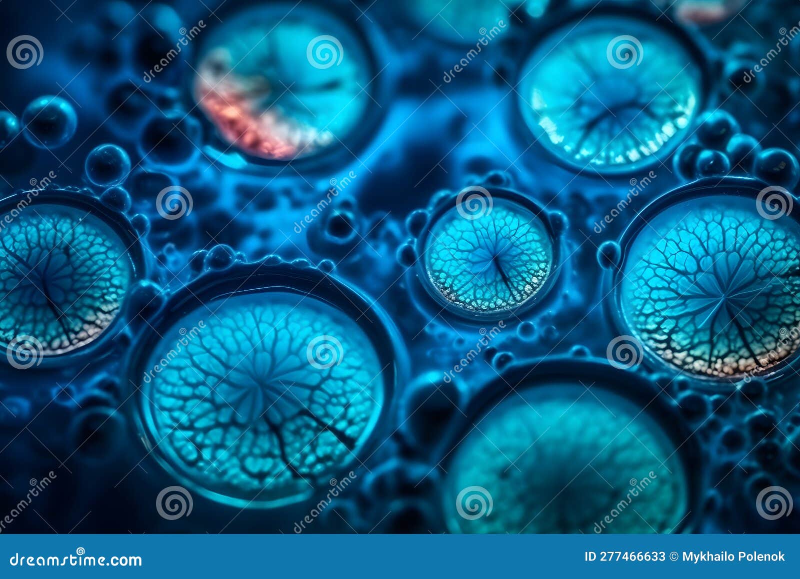Cells Under the Microscope. Neural Network AI Generated Stock ...