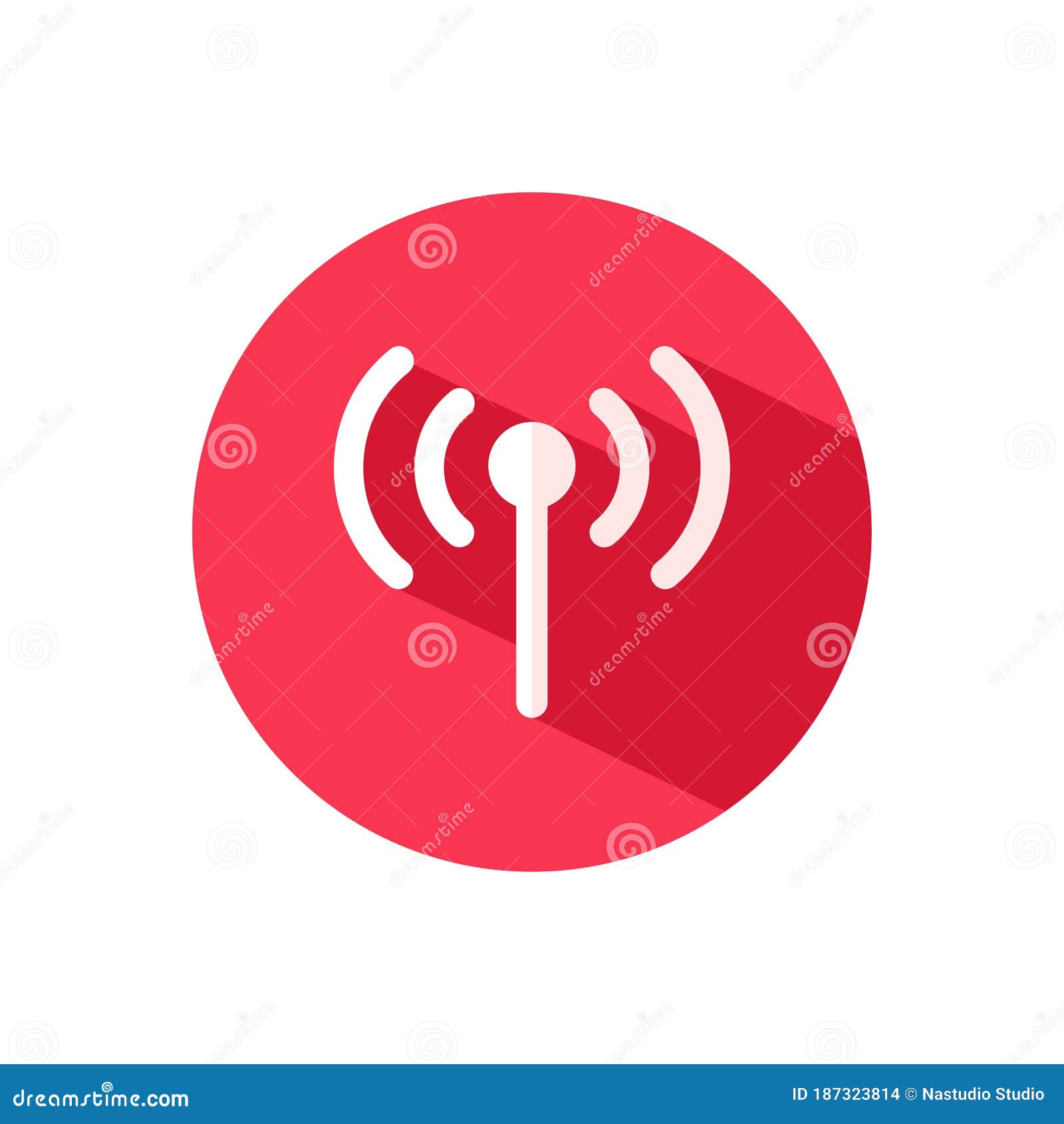 Celluar Network Signal Transmission Icon. Antenna or Broadcasting Tower ...