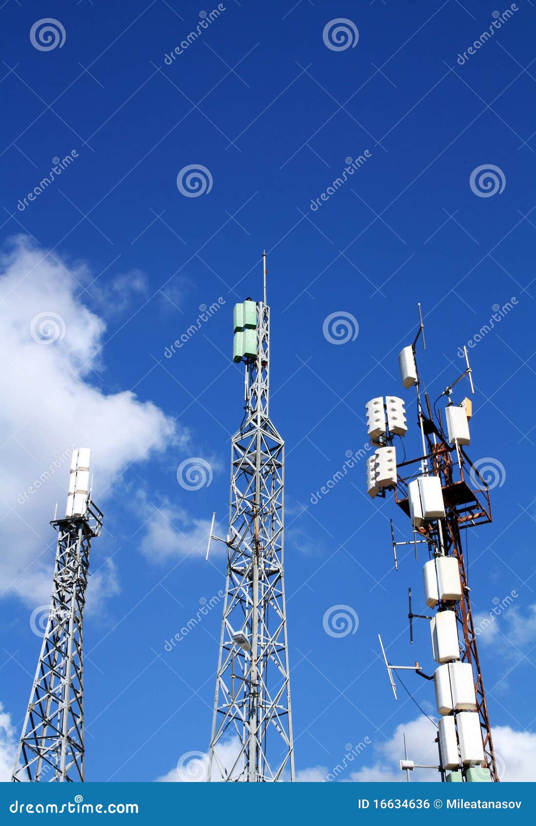 Cellular antennas stock photo. Image of microwave, phone - 16634636