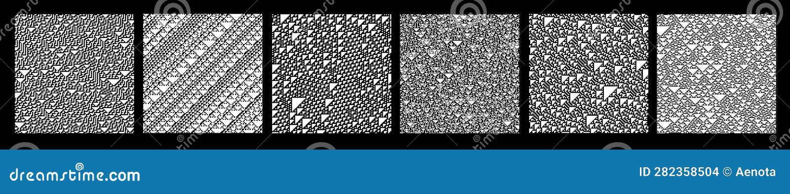 Cellular Automaton Homogeneous Structures Set - Visualization Of ...