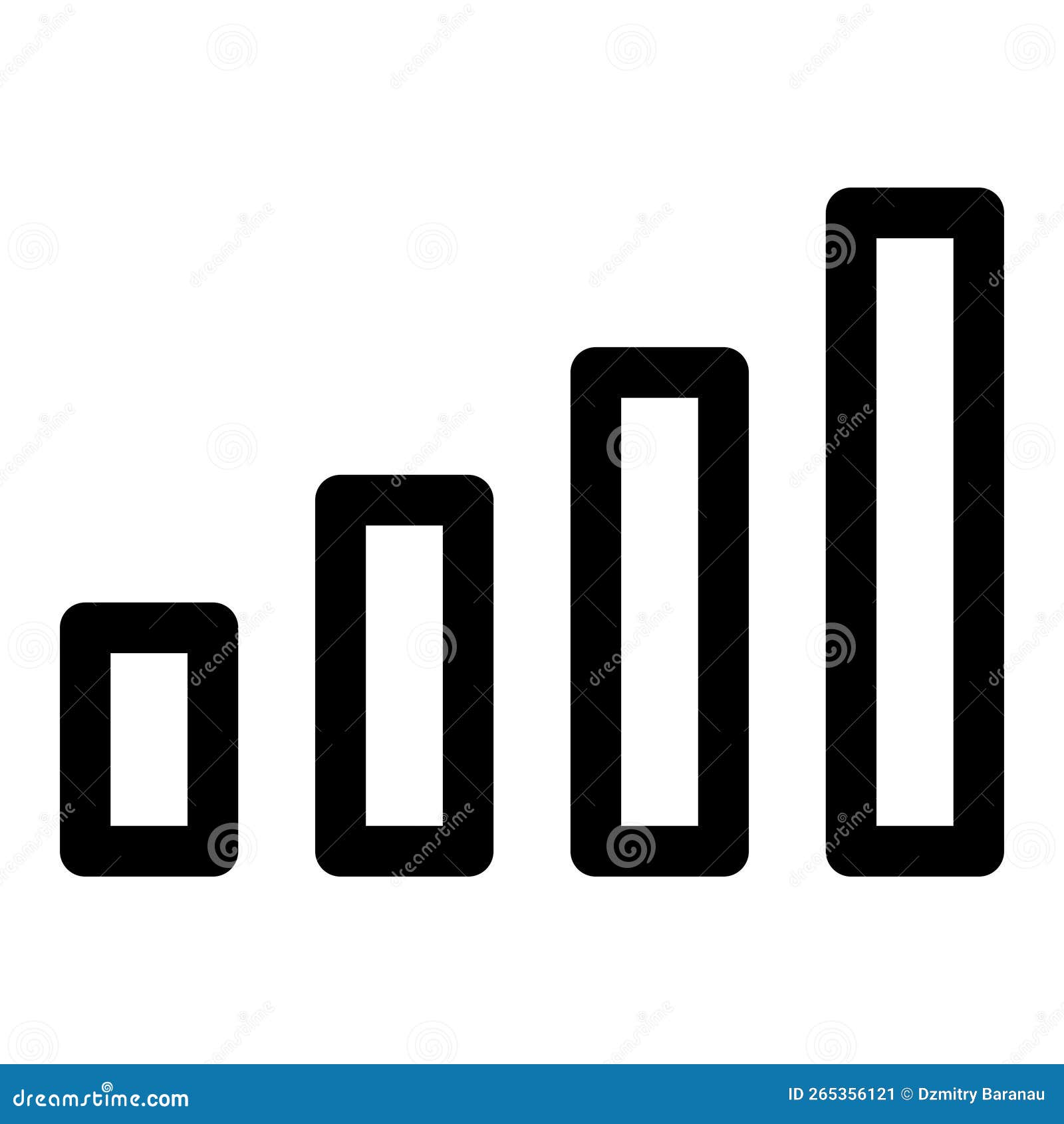 Cellular Bar Icon Line Isolated on White Background. Black Flat Thin ...