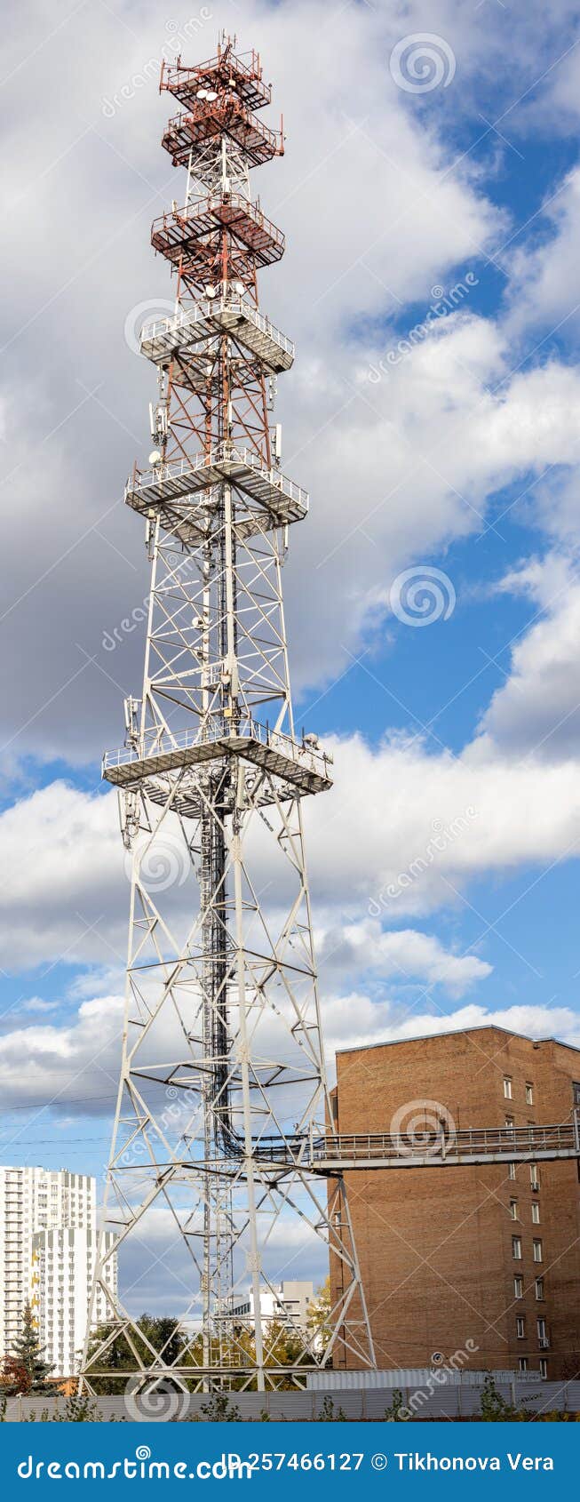 Cellular Base Station Tower Stock Image - Image of base, background ...