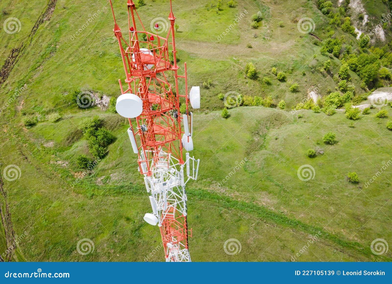 Cellular Base Station Transceiver. Telecommunication Tower Stock Image ...