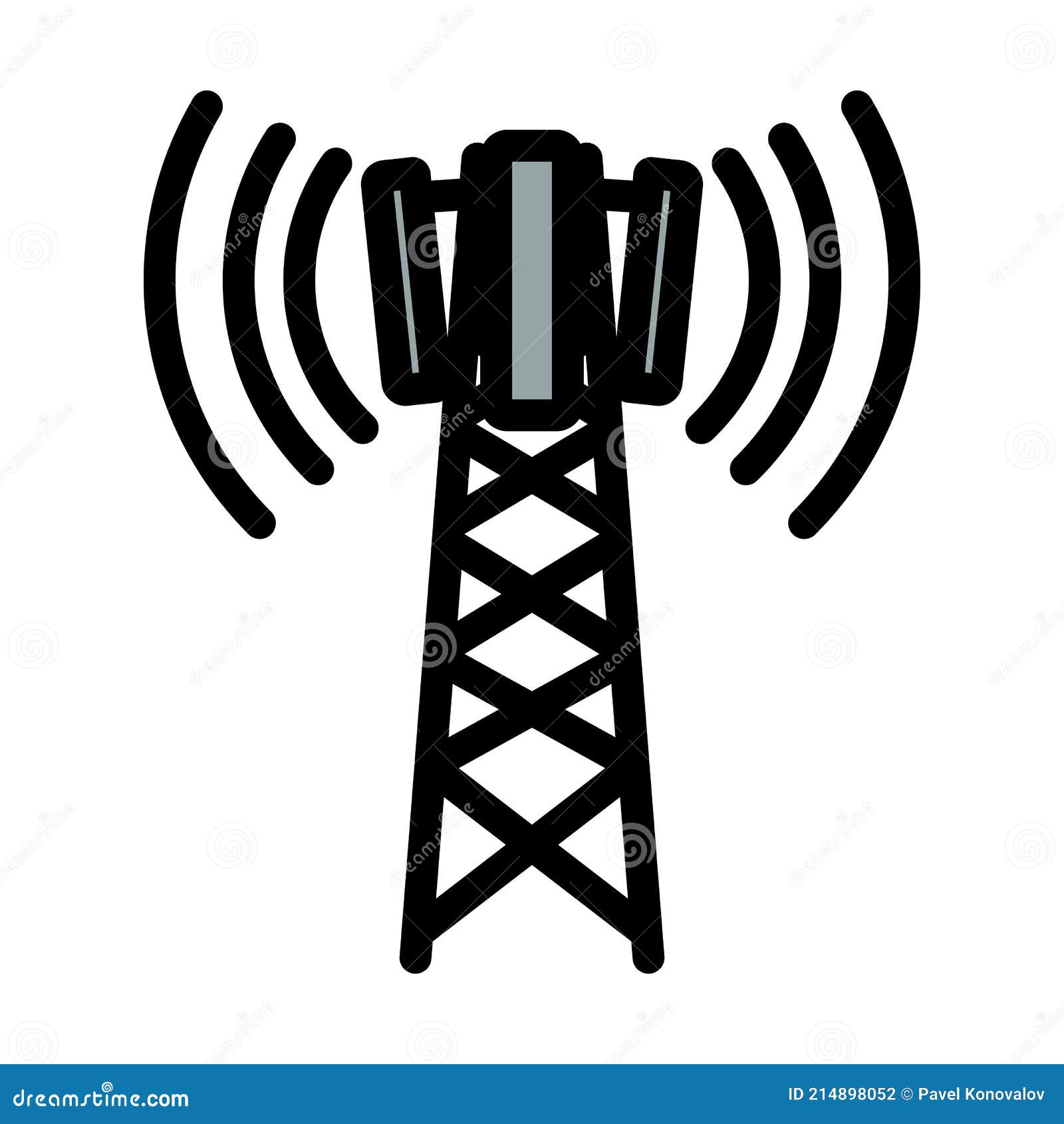 Cellular Broadcasting Antenna Icon Stock Vector - Illustration of ...