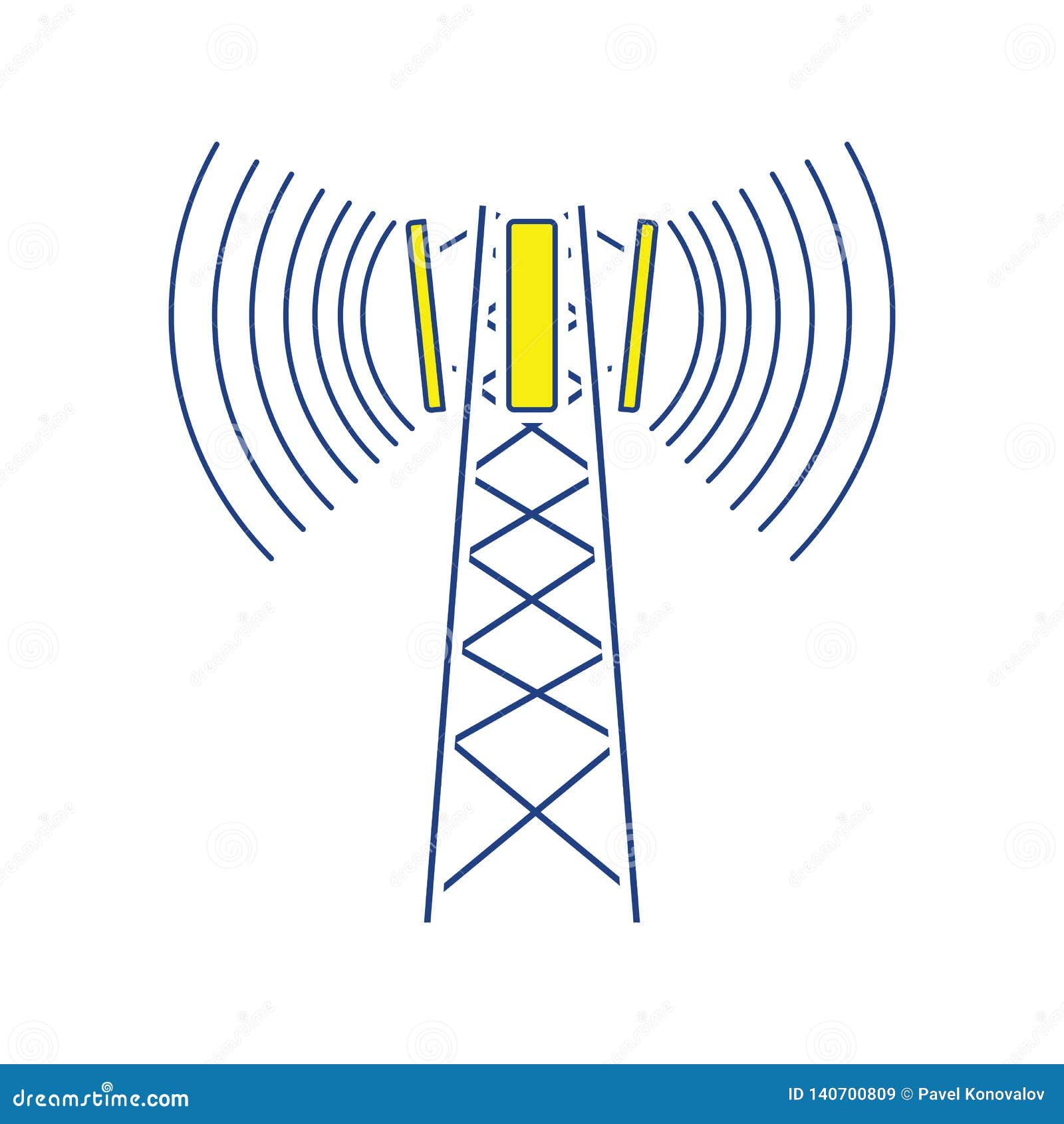 Cellular Broadcasting Antenna Icon Stock Vector - Illustration of ...