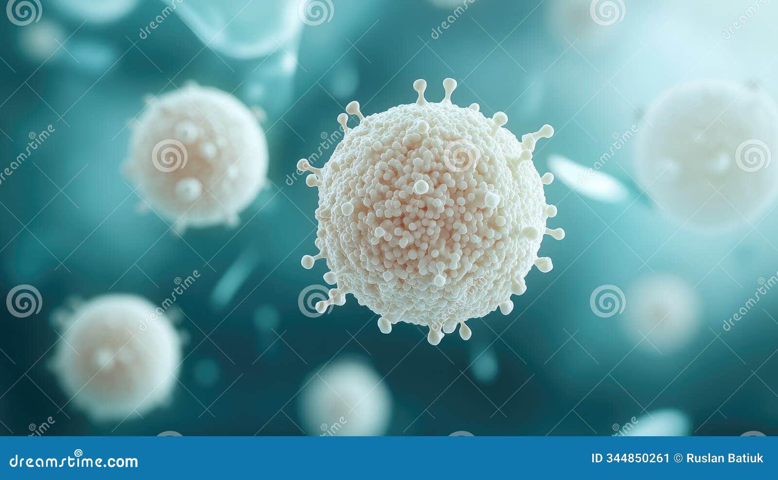 Cellular Defense: Leukocytes Under a Microscope, Showcasing Their ...