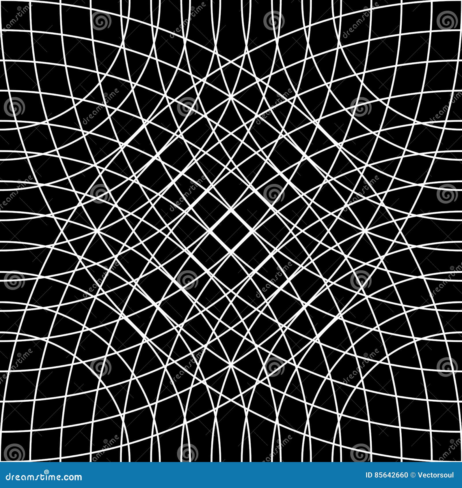 Cellular Grid, Mesh Pattern with Circles from Center Repeatable Stock ...
