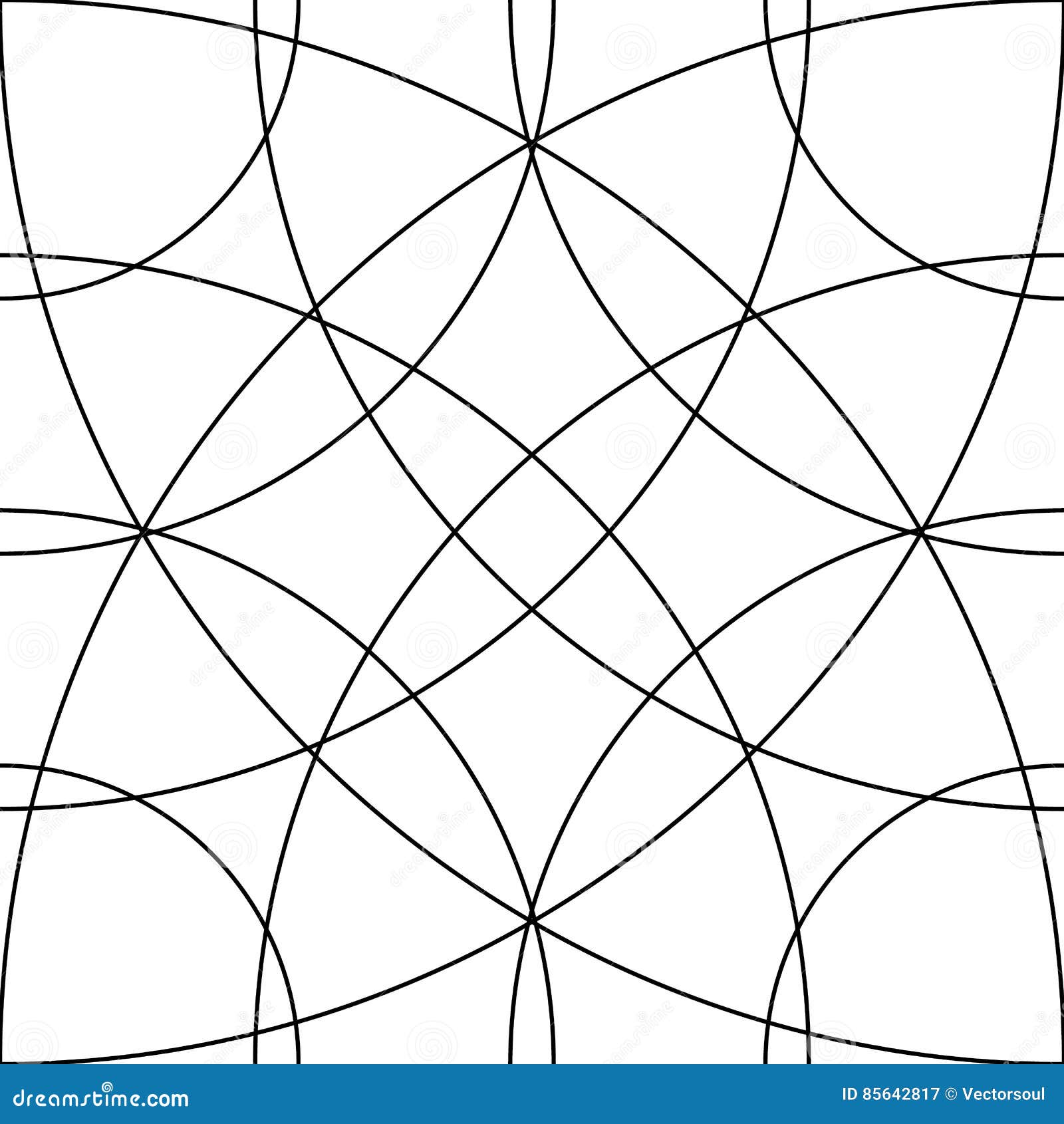 Cellular Grid, Mesh Pattern with Circles from Center Repeatable Stock ...