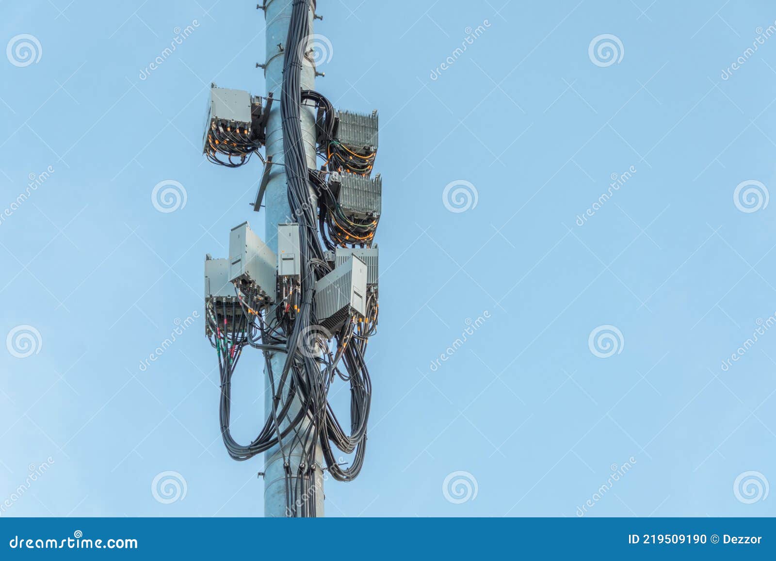 Cellular Macro Base Transceiver Station. Telecommunication Tower ...