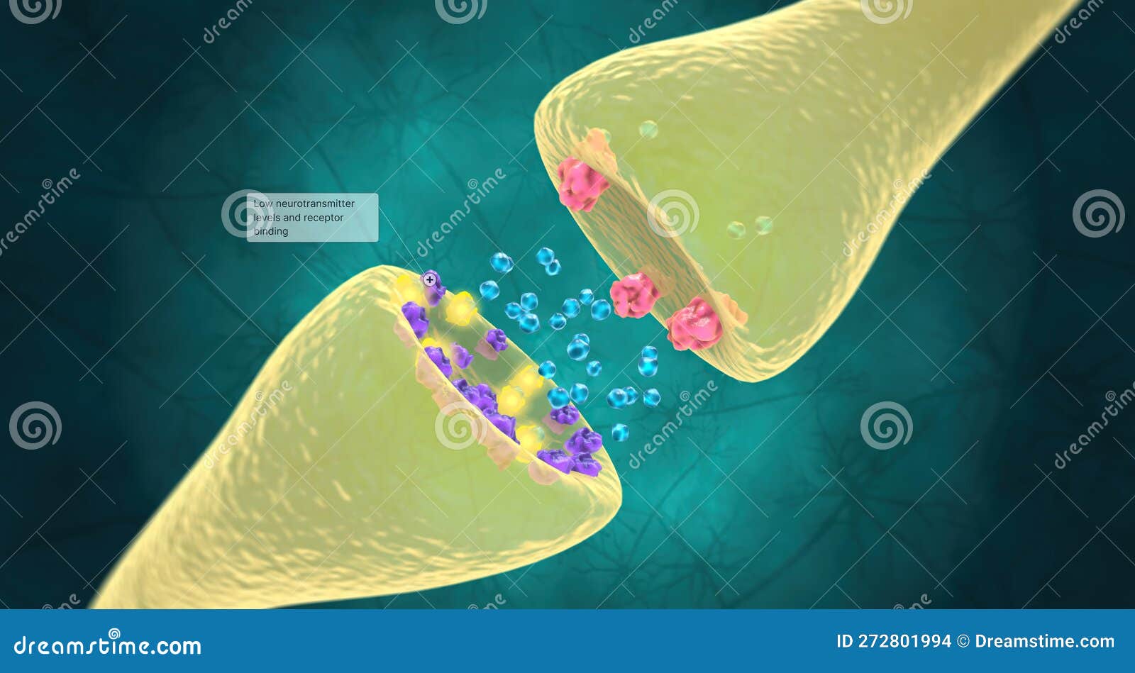 The Cellular Mechanism of Depression Stock Illustration - Illustration ...