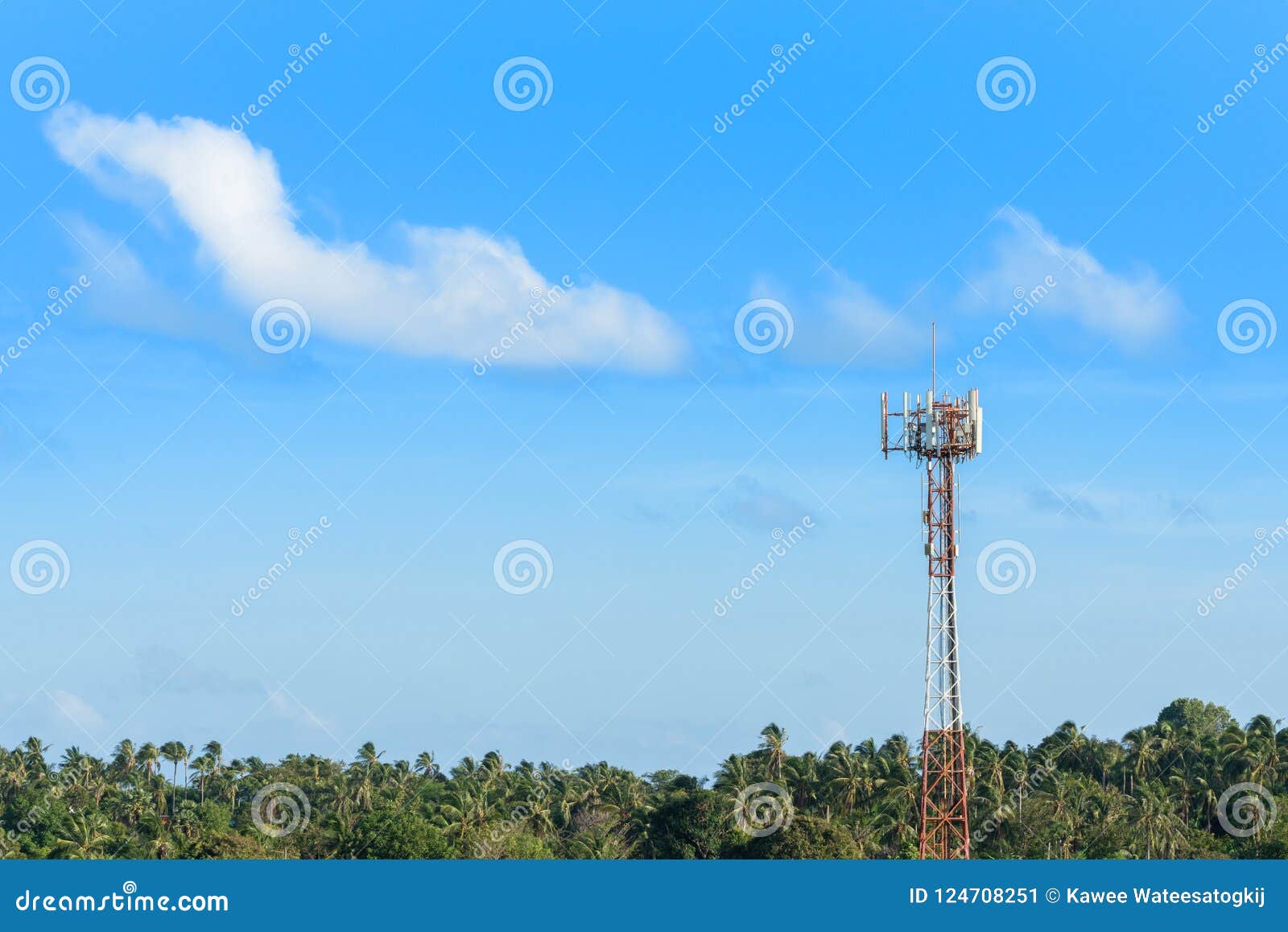 Cellular Mobile Tower Antenna In Backgrounds. Stock Photography ...