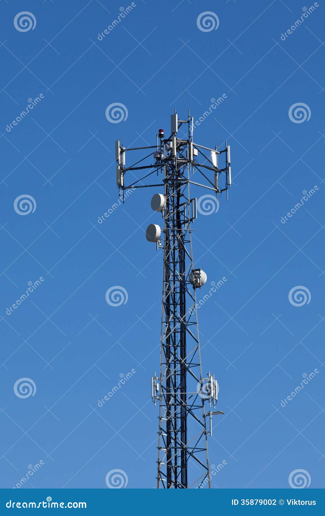Cellular Mobile Radio Transmission Pole Tower Stock Photo - Image of ...