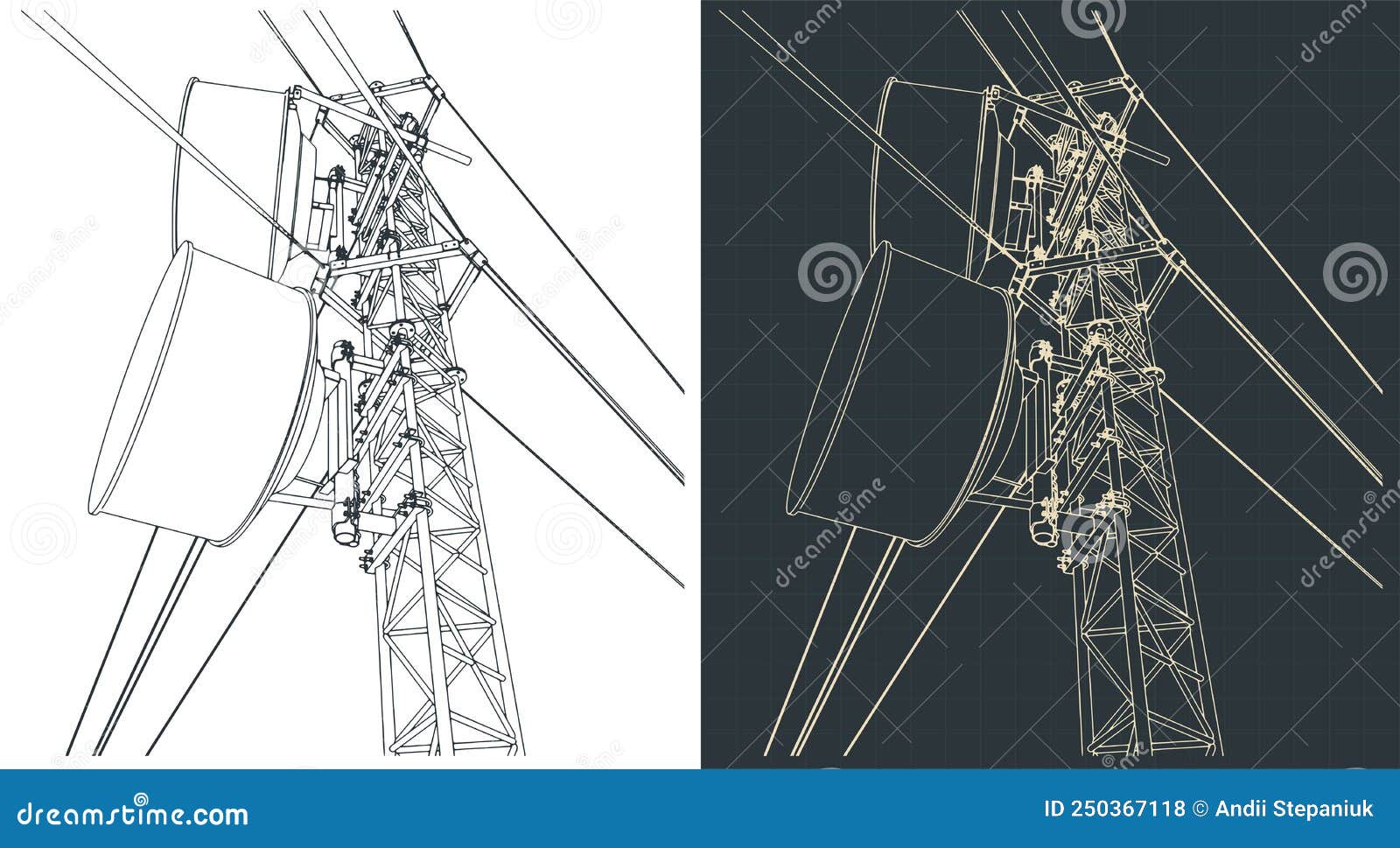 Cellular Network Base Station Illustrations Stock Vector - Illustration ...