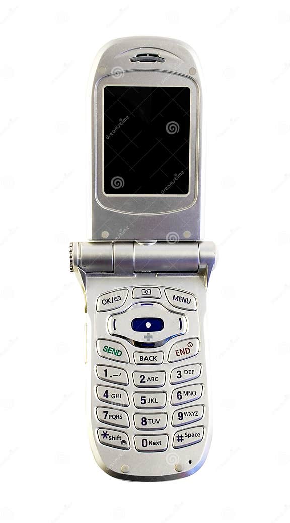 Cellular phone stock image. Image of silver, steel, telephone - 578671