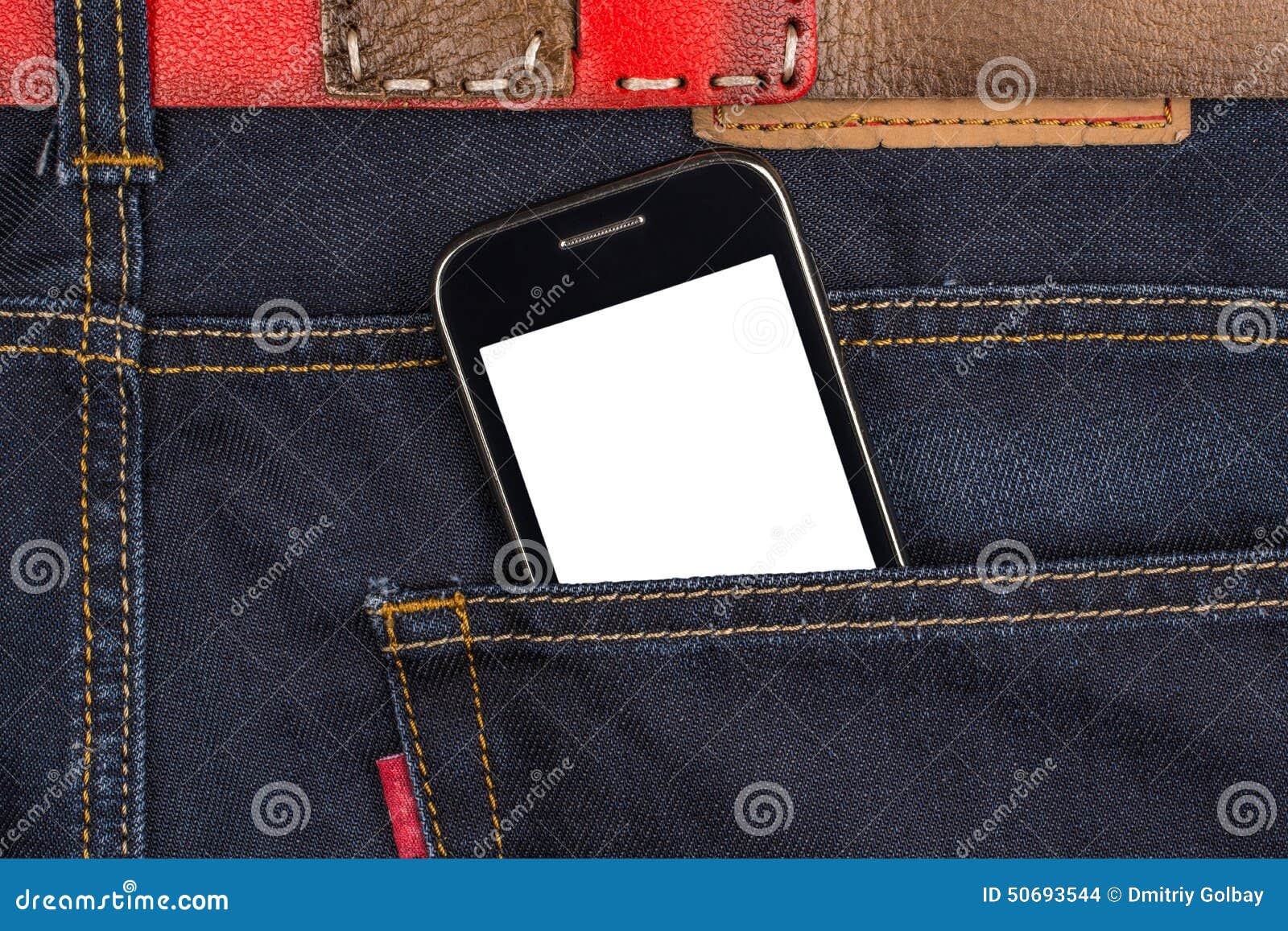 Cellular Phone in Jeans Pocket Stock Photo - Image of connection ...