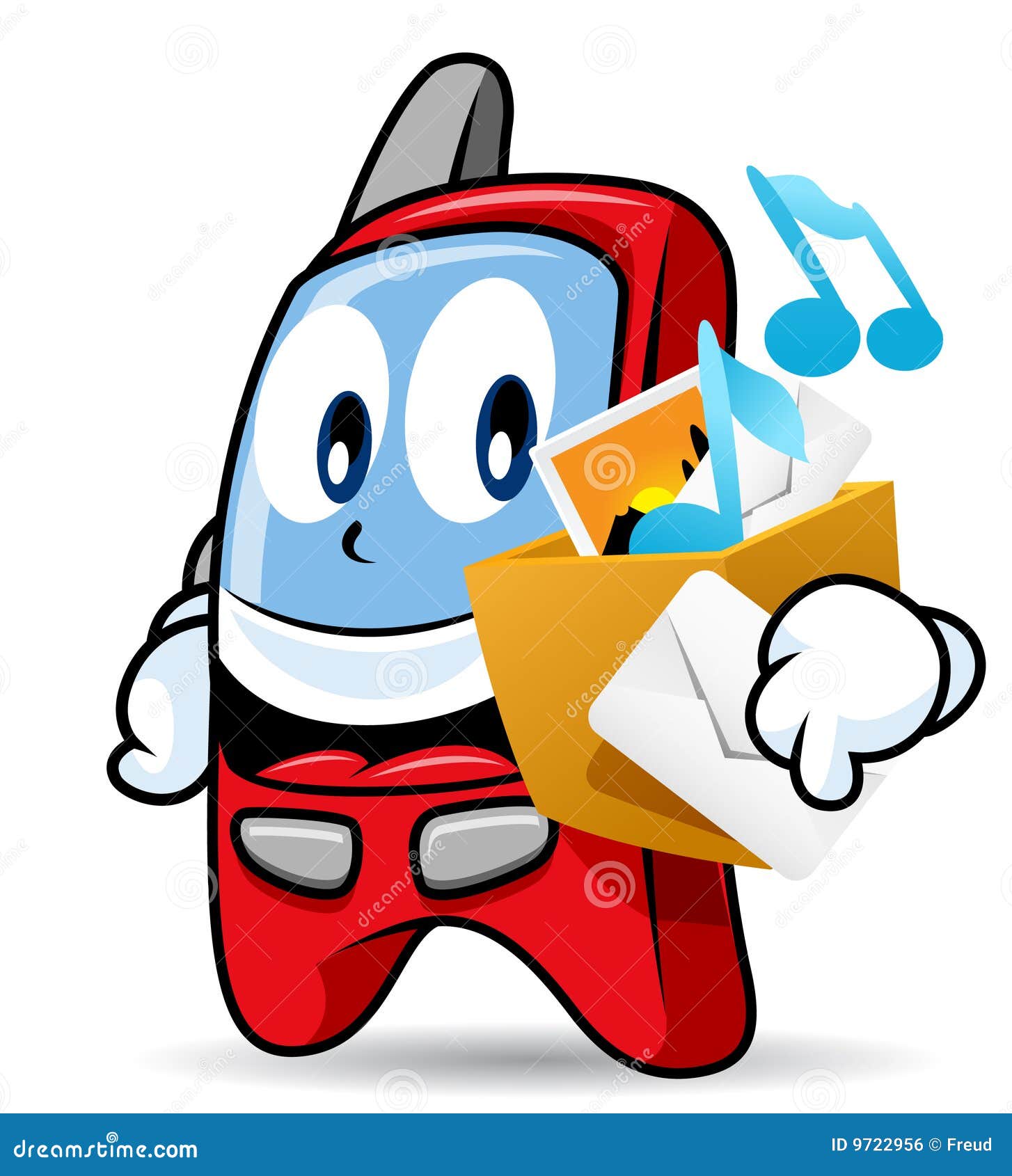 Cellular phone mascot 3 stock illustration. Illustration of envelope ...
