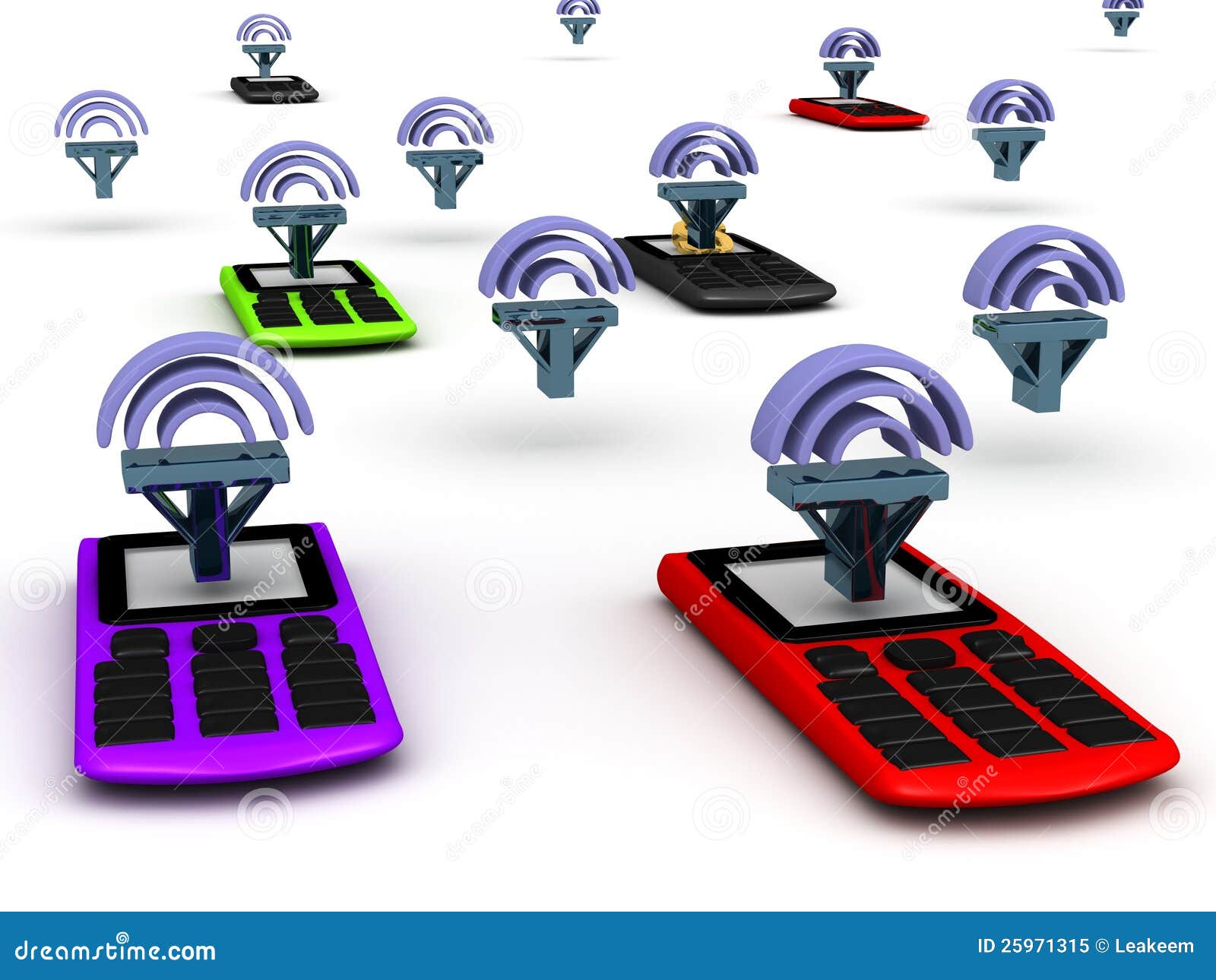 Cellular Phone Signals stock illustration. Illustration of signs - 25971315