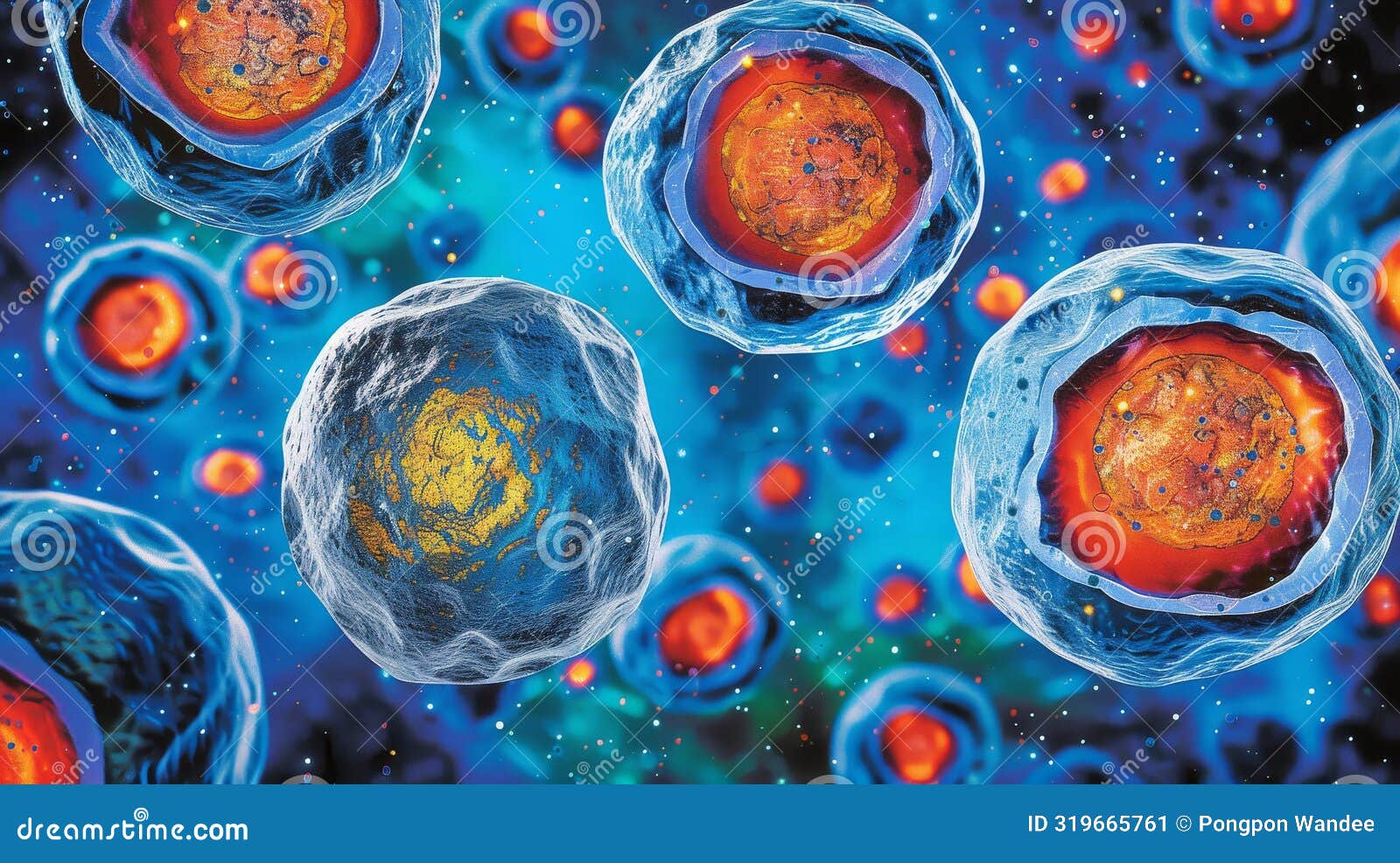 Cellular Processes Stem Cells, Showing Their Potential To Differentiate ...