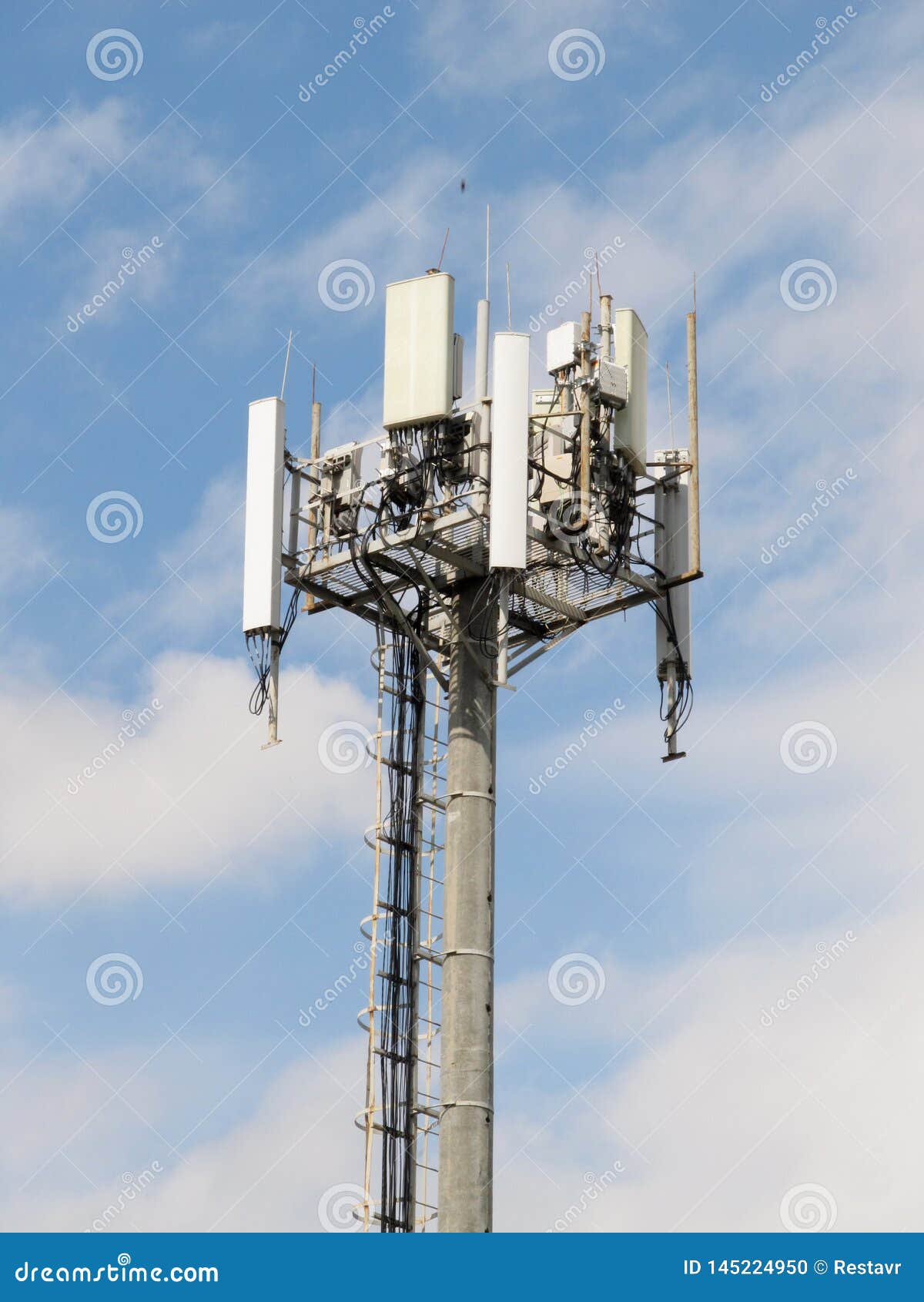 Cellular relay tower. stock photo. Image of antenna - 145224950