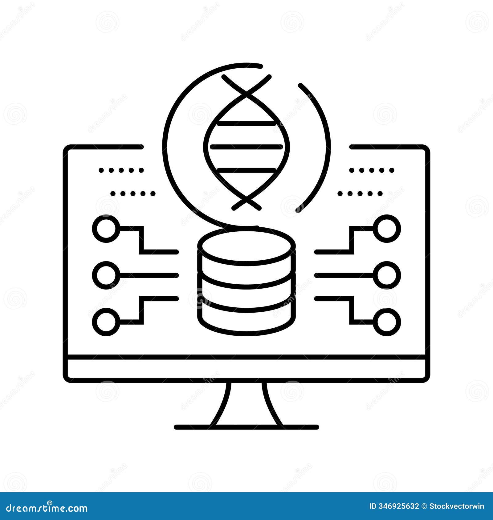 Cellular Reprogramming Cryptogenetics Line Icon Vector Illustration ...
