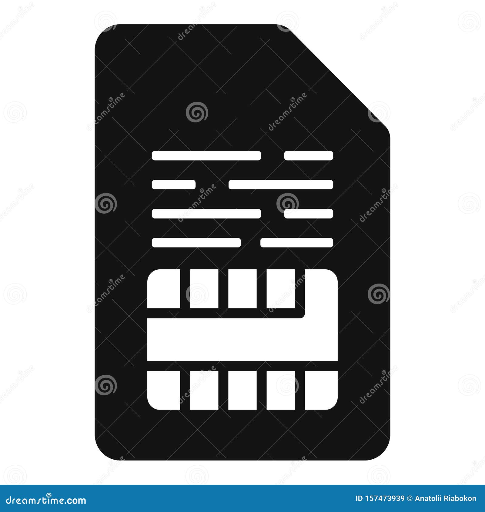 Cellular Sim Card Icon, Simple Style Stock Vector - Illustration of ...