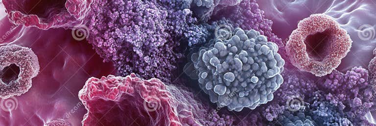 Cellular Structures Showcase Diverse Colors and Shapes, Reflecting ...