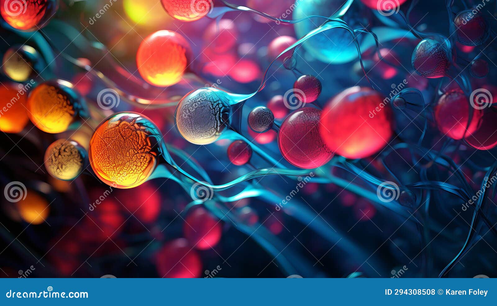 Cellular Structures Under Microscope Stock Illustration - Illustration ...