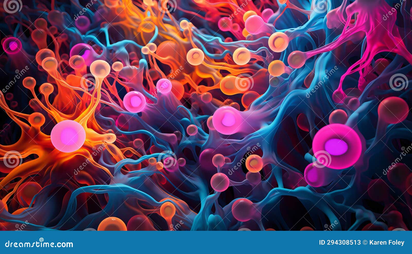 Cellular Structures Under Microscope Stock Illustration - Illustration ...