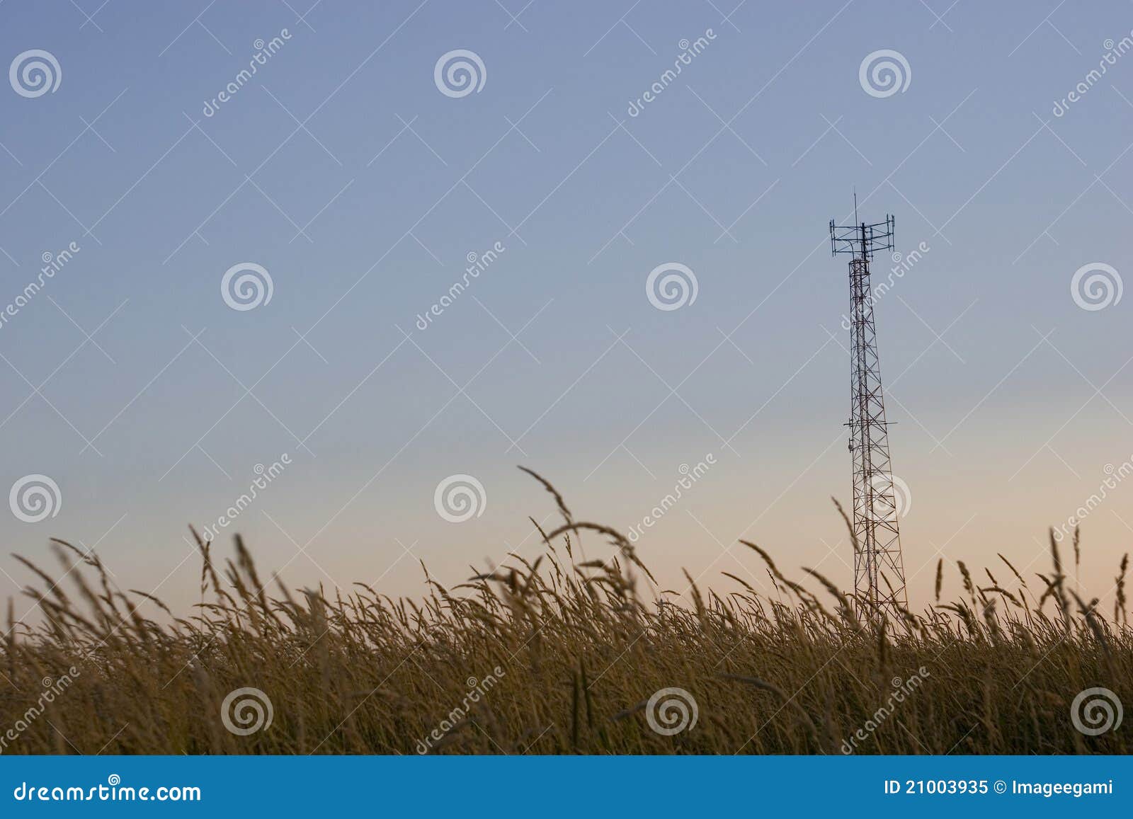 Cellular Telecom Pole High Tower 3G 4G 5G , With Blue Sky Background ...