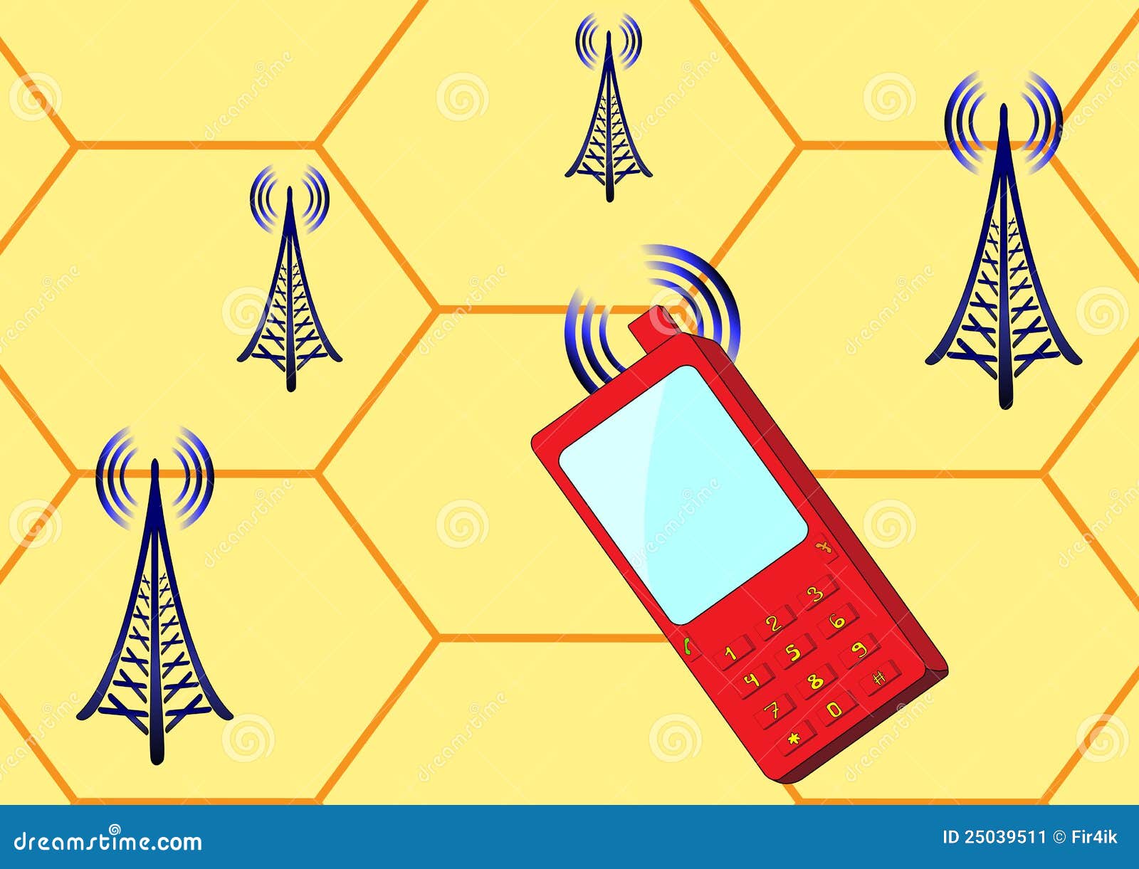 Cellular telephone stock vector. Illustration of frequency - 25039511