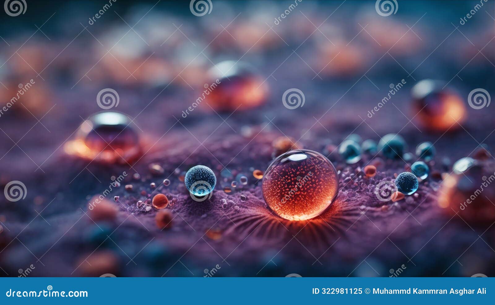 Cell Or Embryonic Stem Cell Microscope Background. Components Of ...