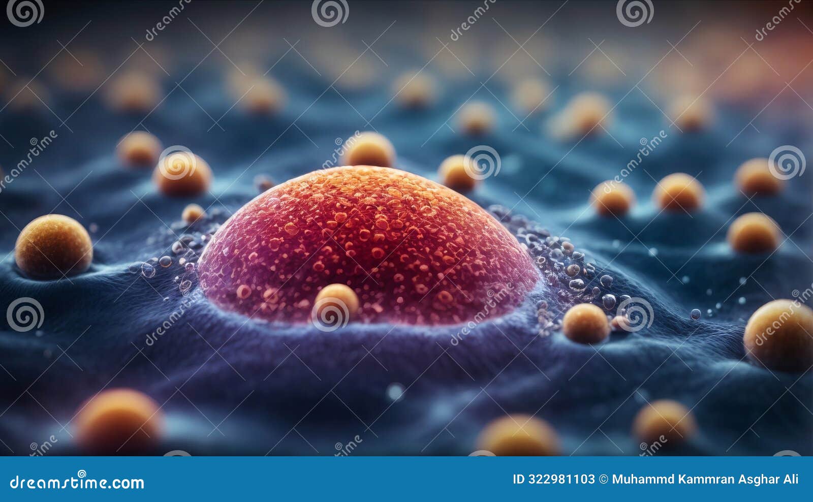 Cell Or Embryonic Stem Cell Microscope Background. Components Of ...