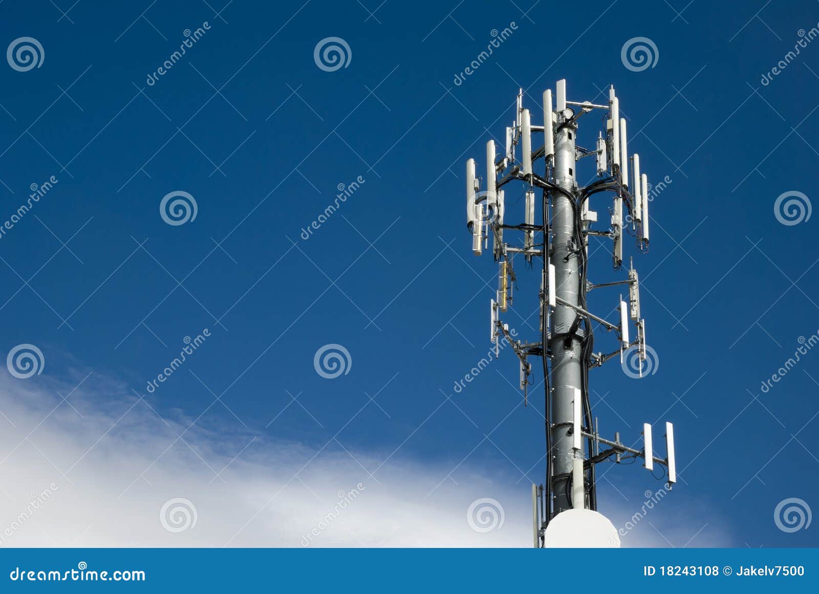 Cellular Tower Spreading Signal 5g, 4g, 3g. Wave Radiation Effect Of ...