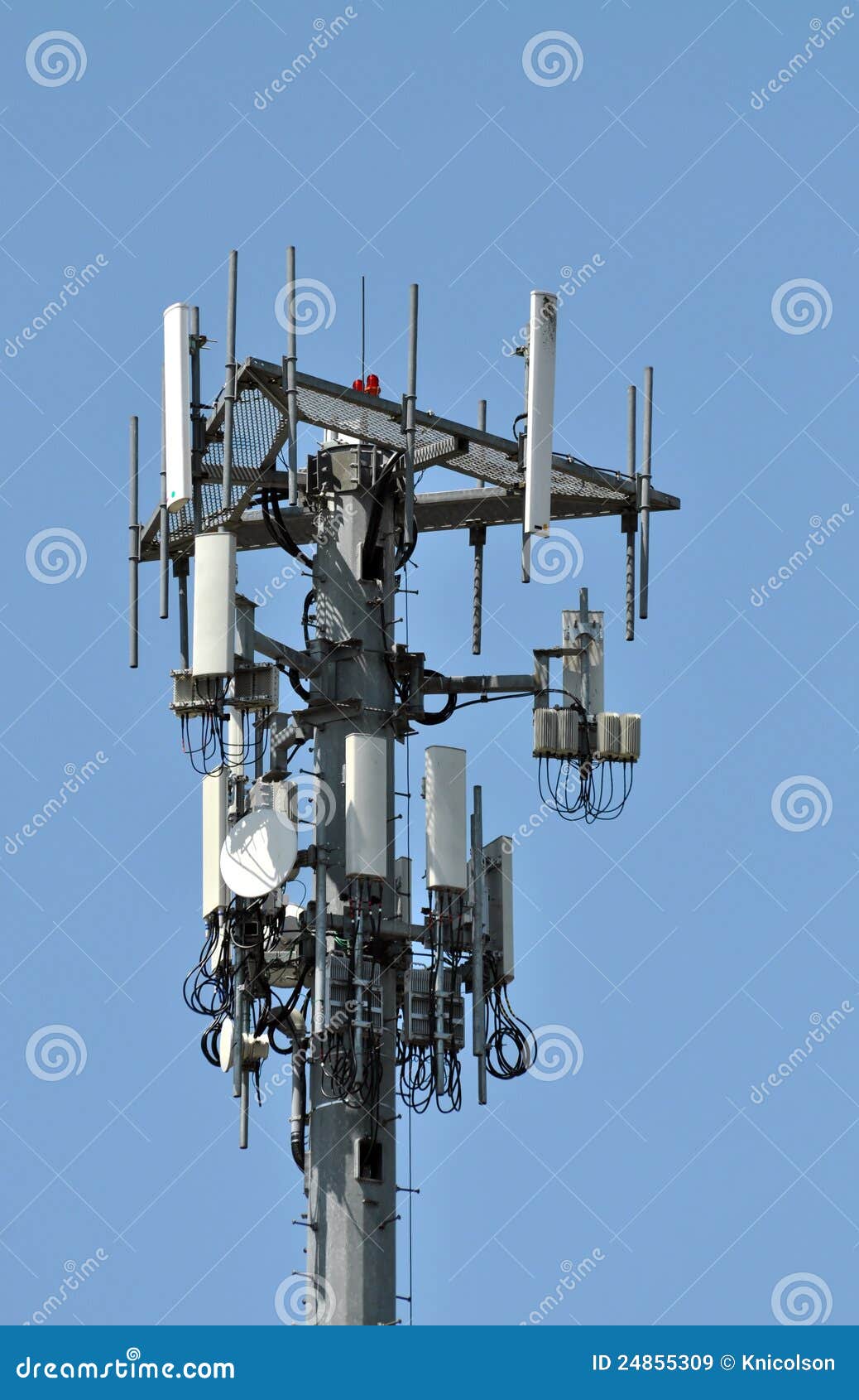 Cellular Tower Spreading Signal 5g, 4g, 3g. Wave Radiation Effect Of ...