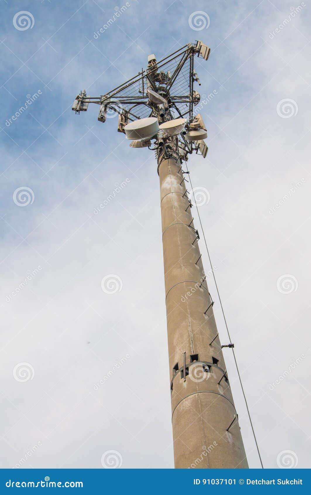 Cellular tower stock image. Image of blue, frequency - 91037101