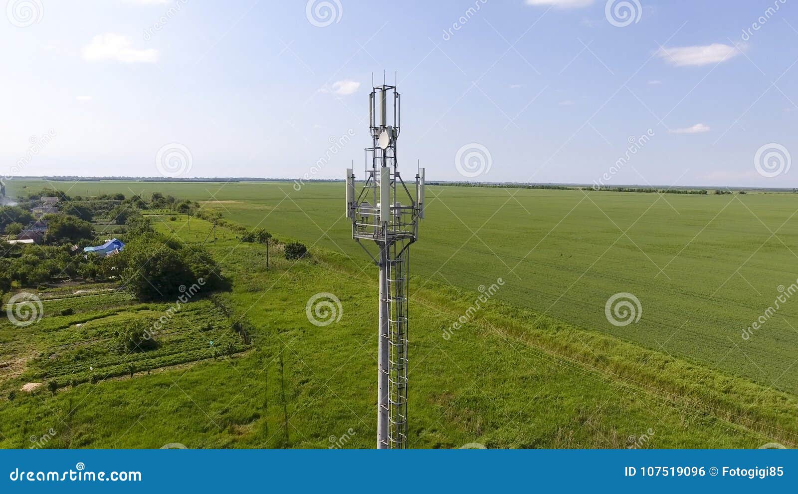 Cellular Tower. Equipment for Relaying Cellular and Mobile Signal Stock ...