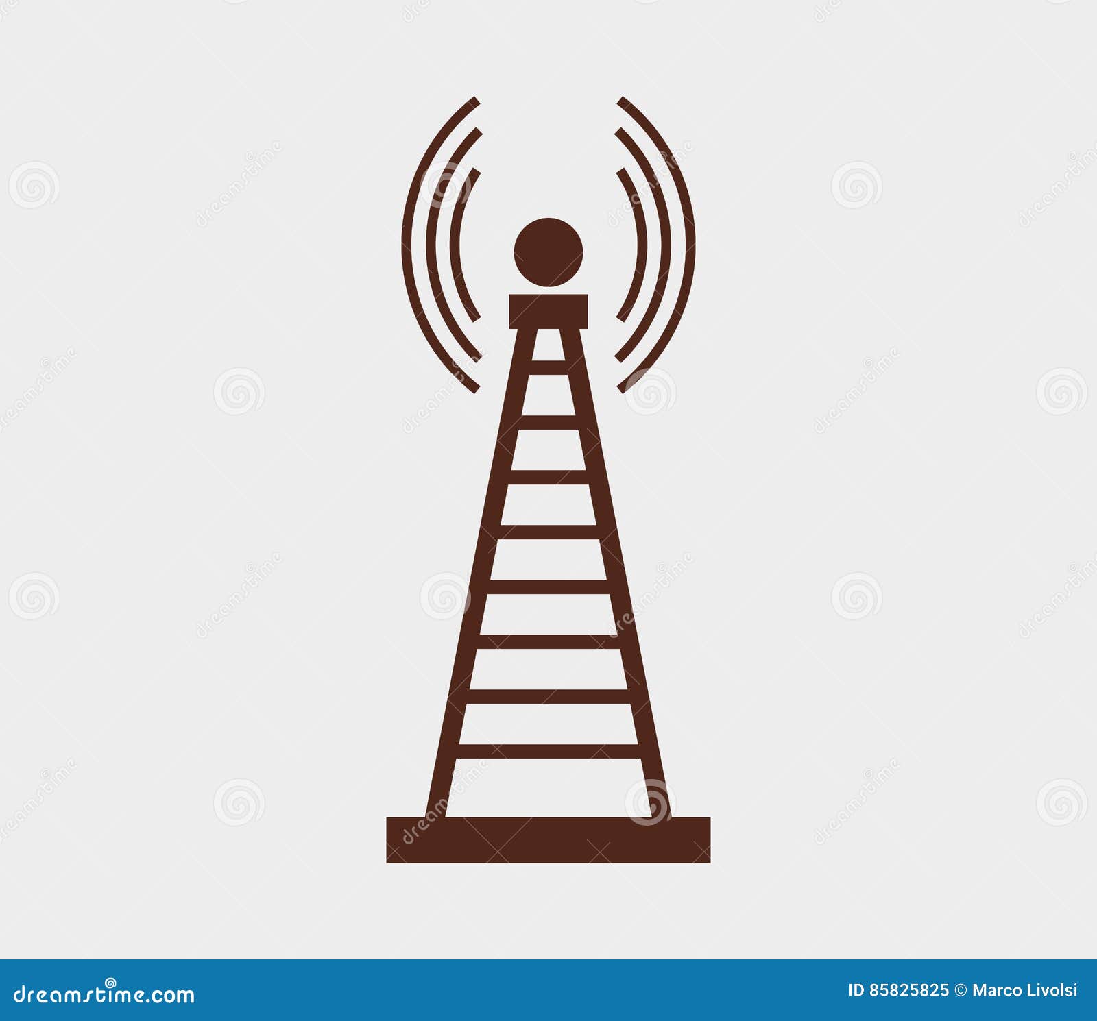 Cellular Tower Icon Illustrated Stock Illustration - Illustration of ...