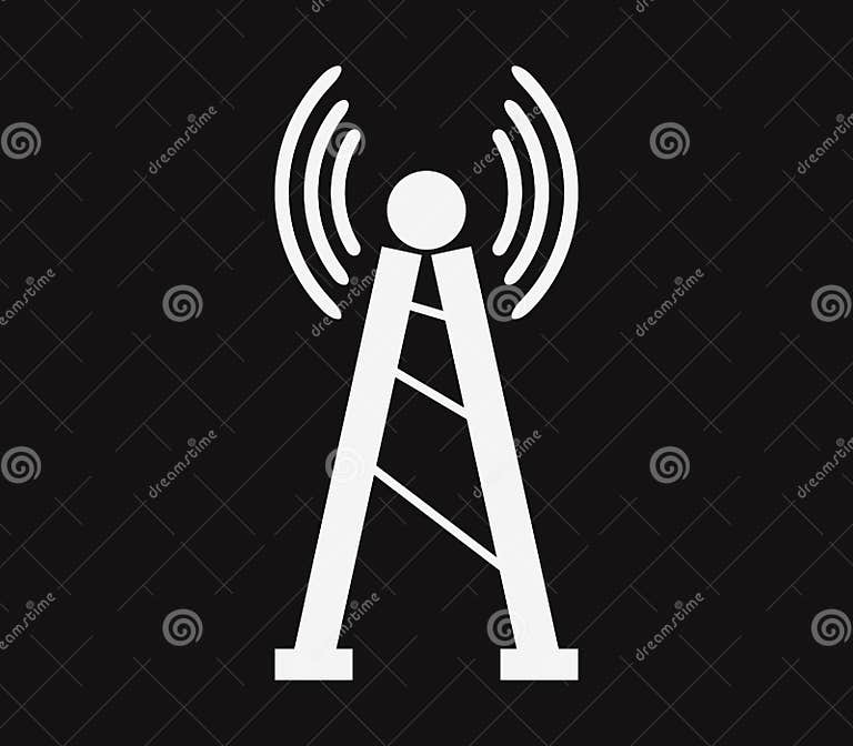 Cellular Tower Icon Illustrated Stock Illustration - Illustration of ...