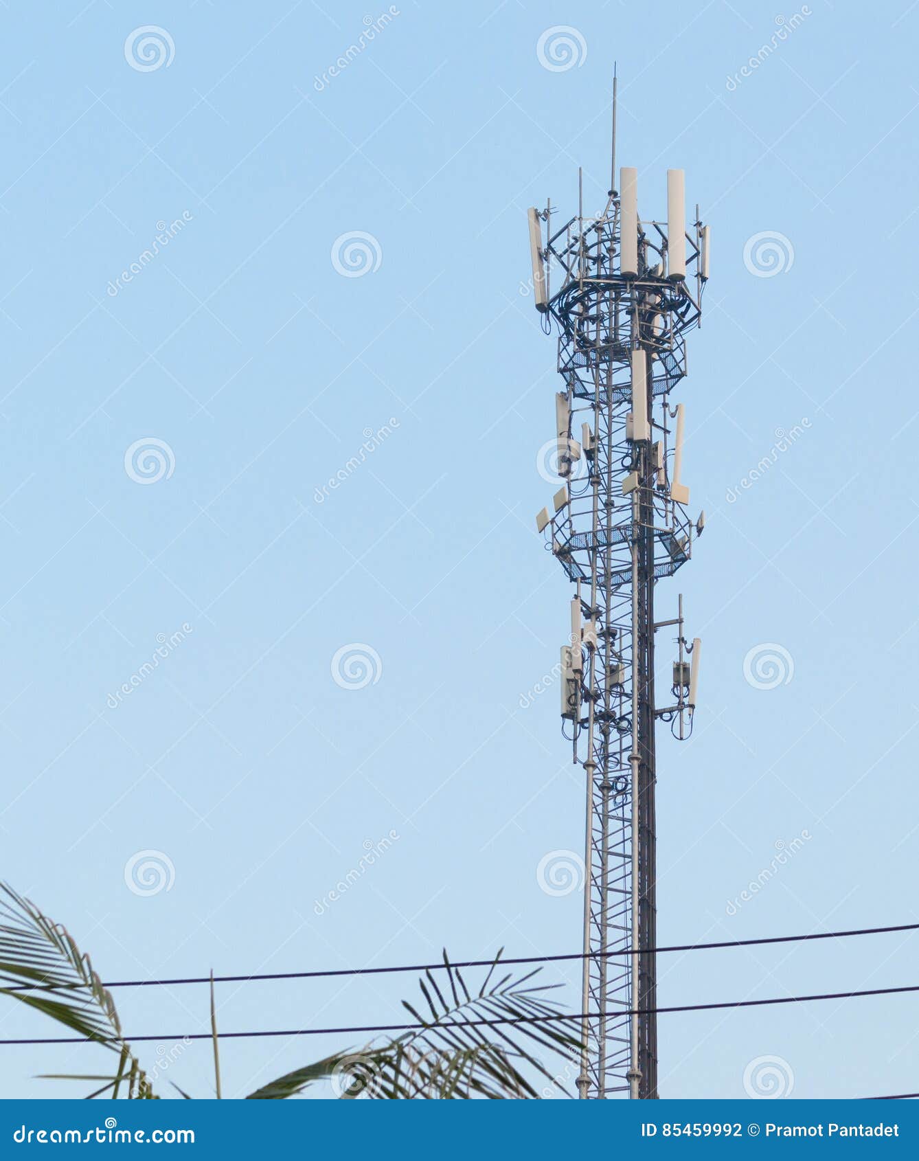 Cellular Transmitter Telecommunication Tower Stock Photo - Image of ...