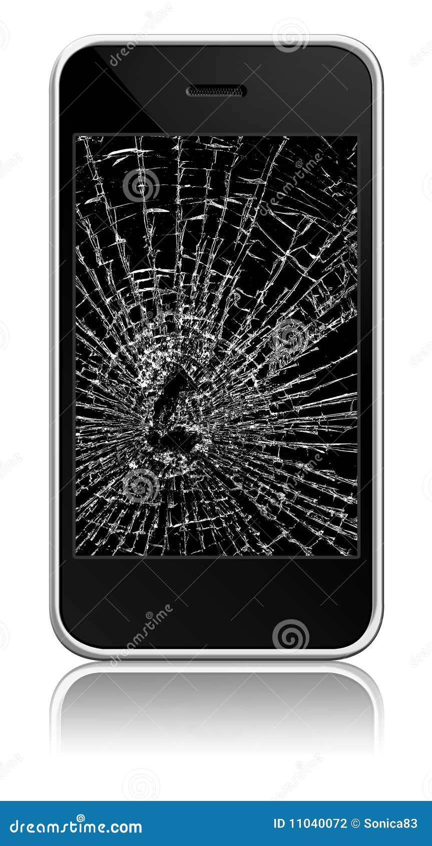 Cellulare rotto illustrazione di stock. Illustrazione di vuoto - 11040072